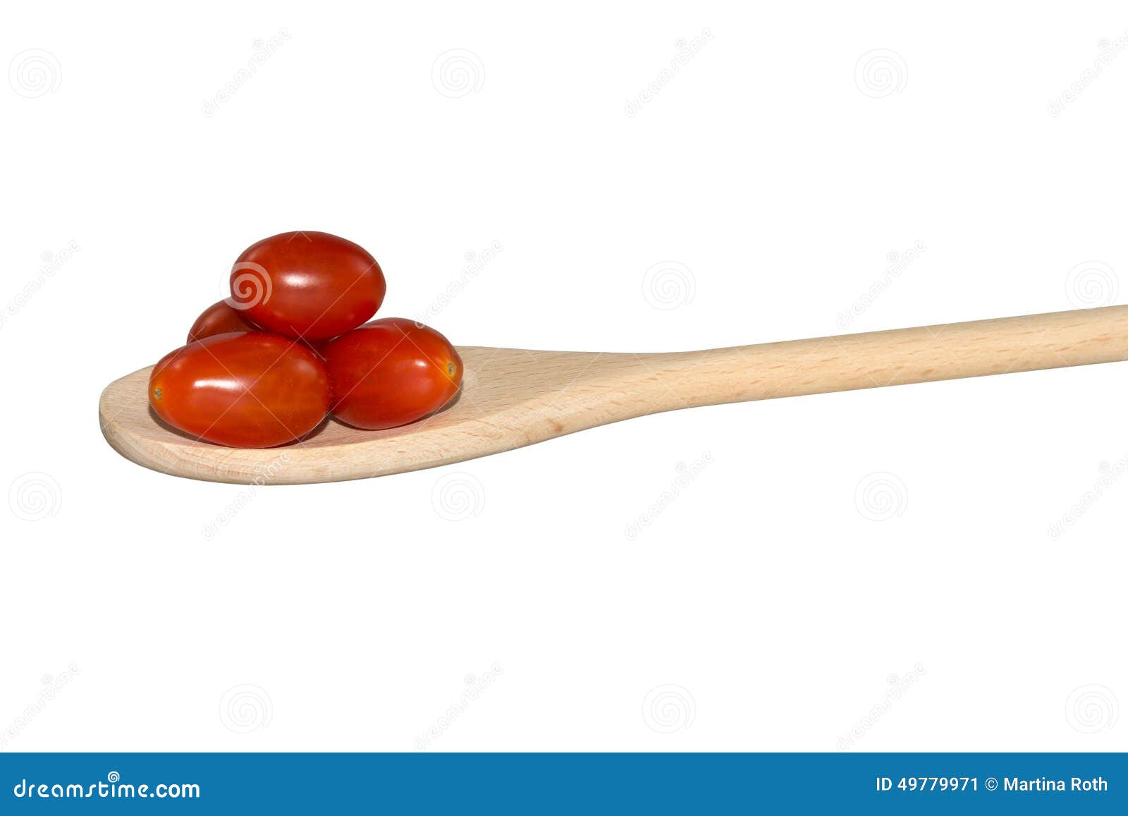 Grape Tomatoes on a Light Wooden Spoon Stock Image - Image of equipment ...
