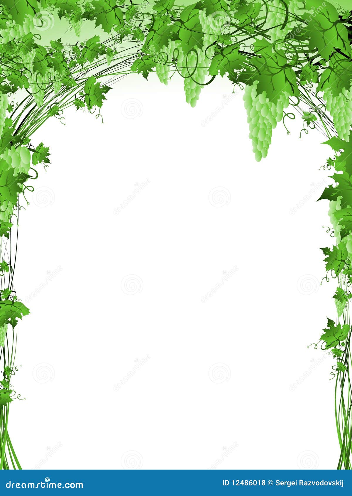 Grape Vine Frame Stock Illustration | CartoonDealer.com #23146489