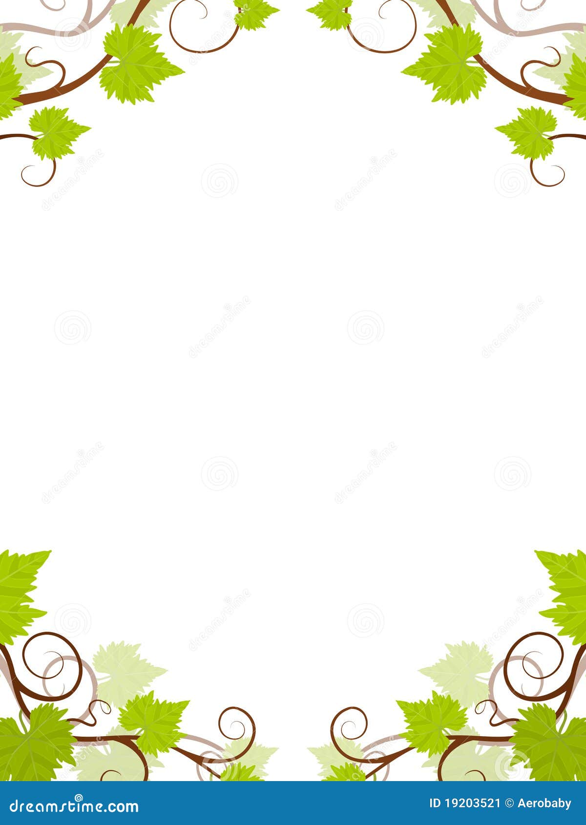 Grape vines frame. stock vector. Illustration of branch - 19203521