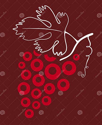 Grape wine stock vector. Illustration of ornate, leaf - 7042598