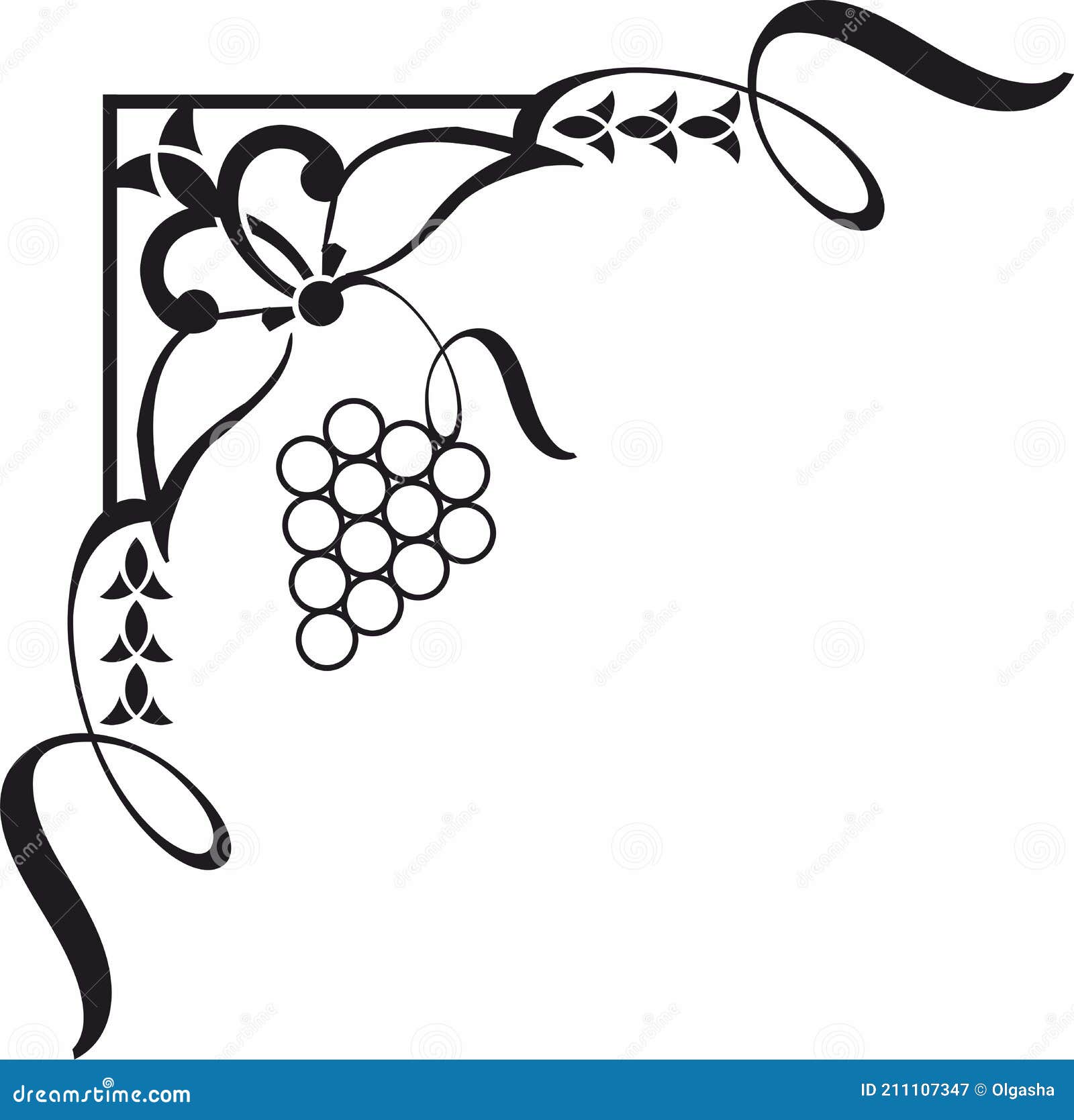 Wine Grapes Border Clip Art