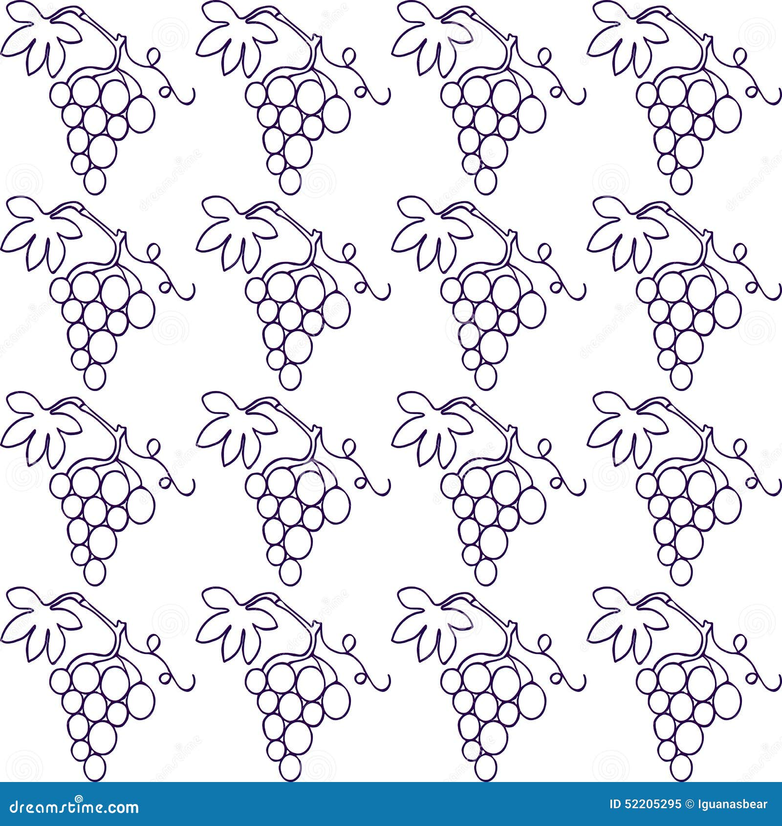 Grape Wine Seamless Pattern Stock Vector - Illustration of grape ...