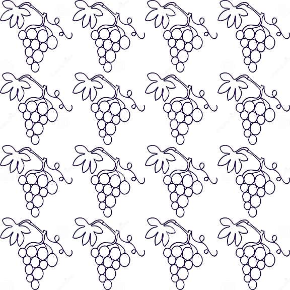 Grape Wine Seamless Pattern Stock Vector - Illustration of grape ...