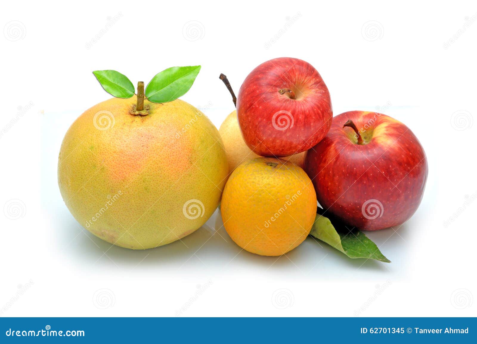 Grapefruit Apple and Orange Fruits Isolated Stock Image - Image of ...