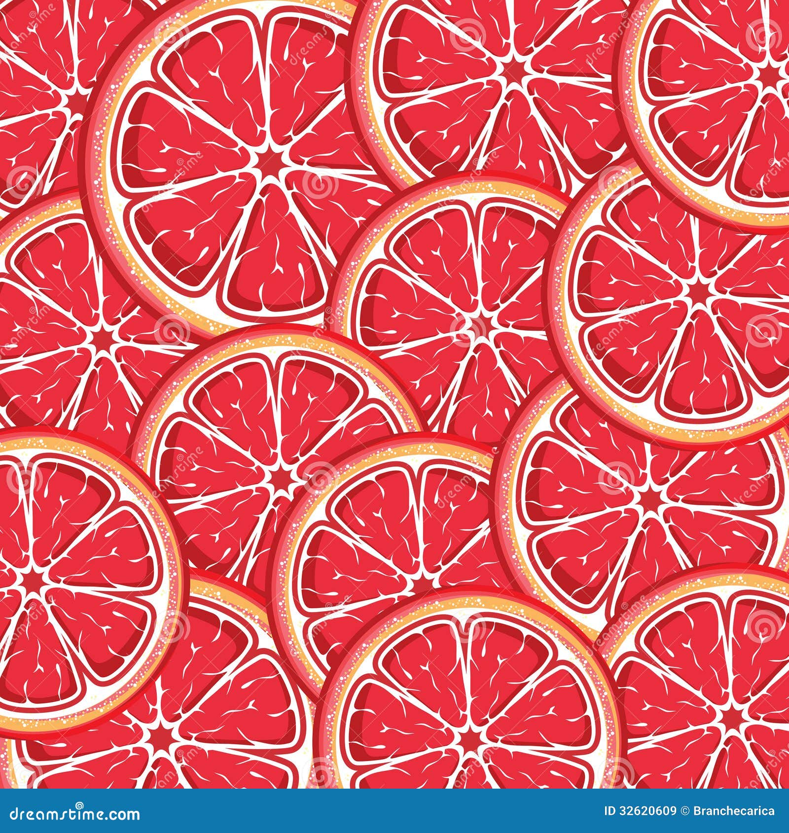 Grapefruit Background from Slices of Juicy Grapefr Stock Vector ...