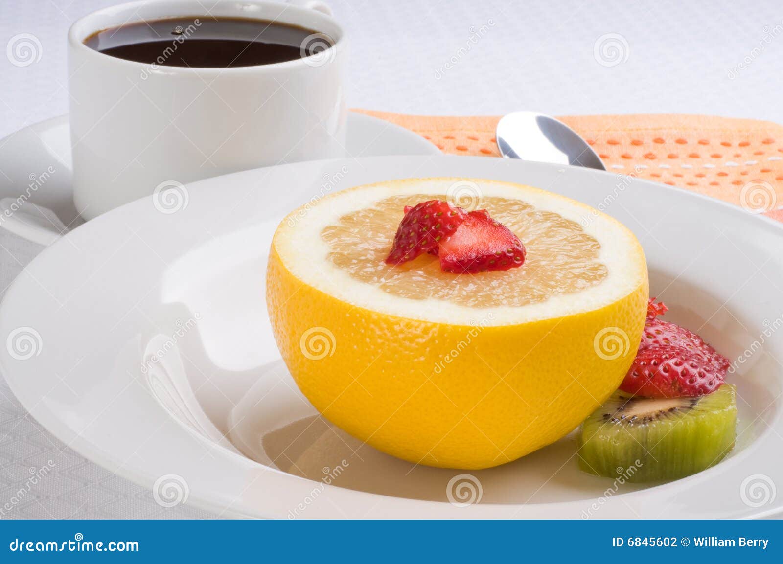 Grapefruit Breakfast stock photo. Image of coffee, healthy - 6845602