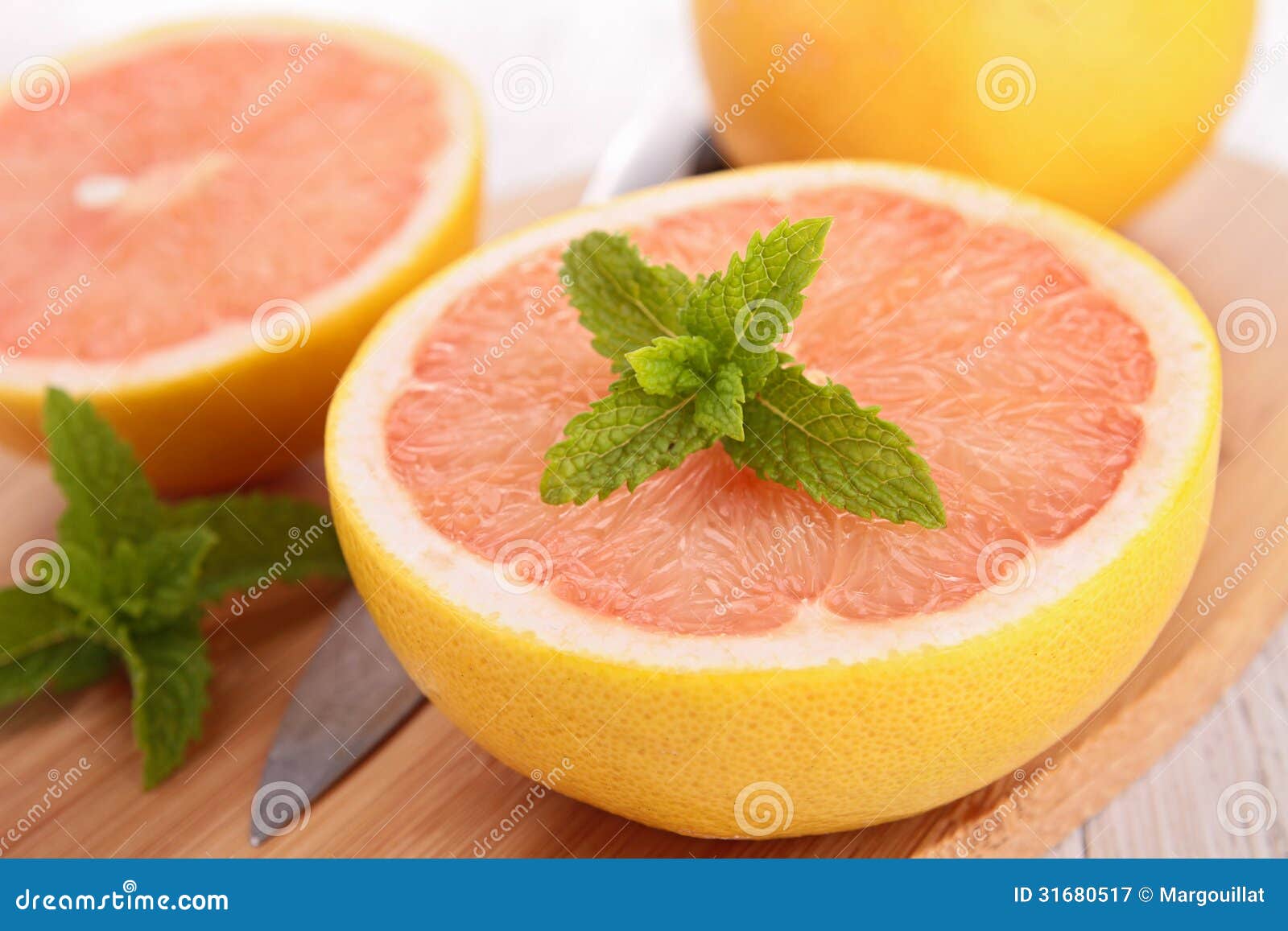 Grapefruit stock image. Image of board, fruit, fresh - 31680517