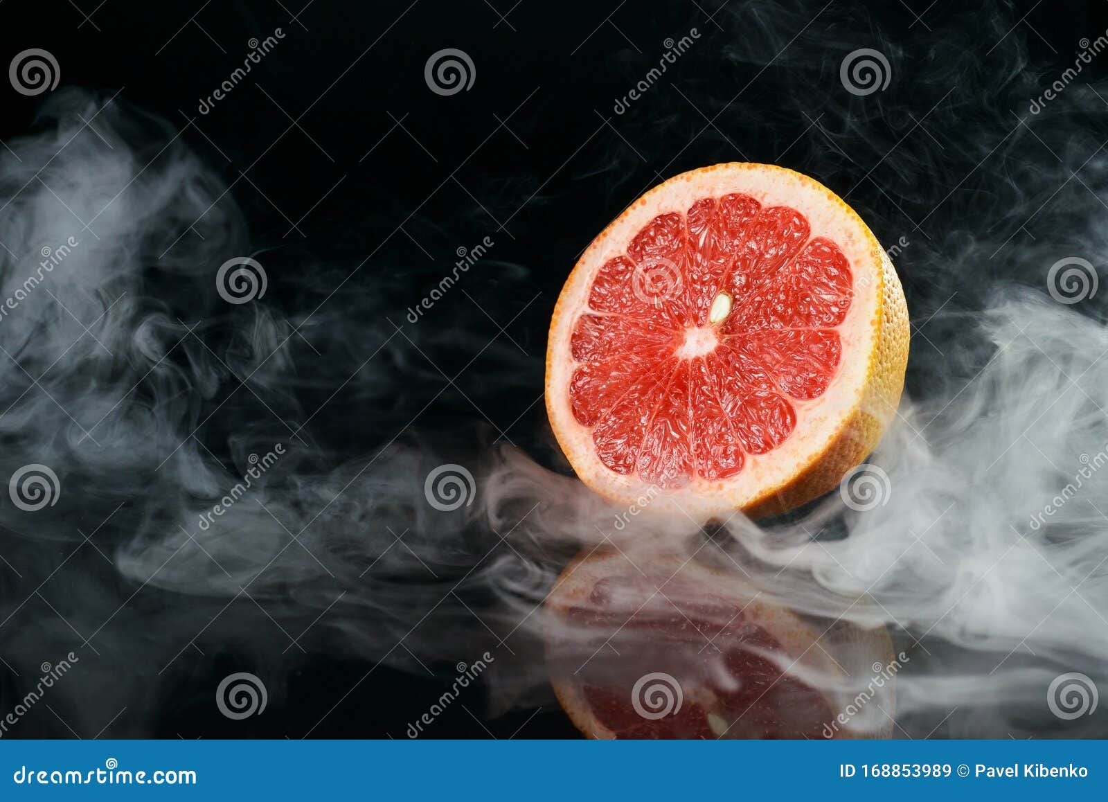 Grapefruit in Fragrant Smoke Stock Image - Image of delicate, flavored ...