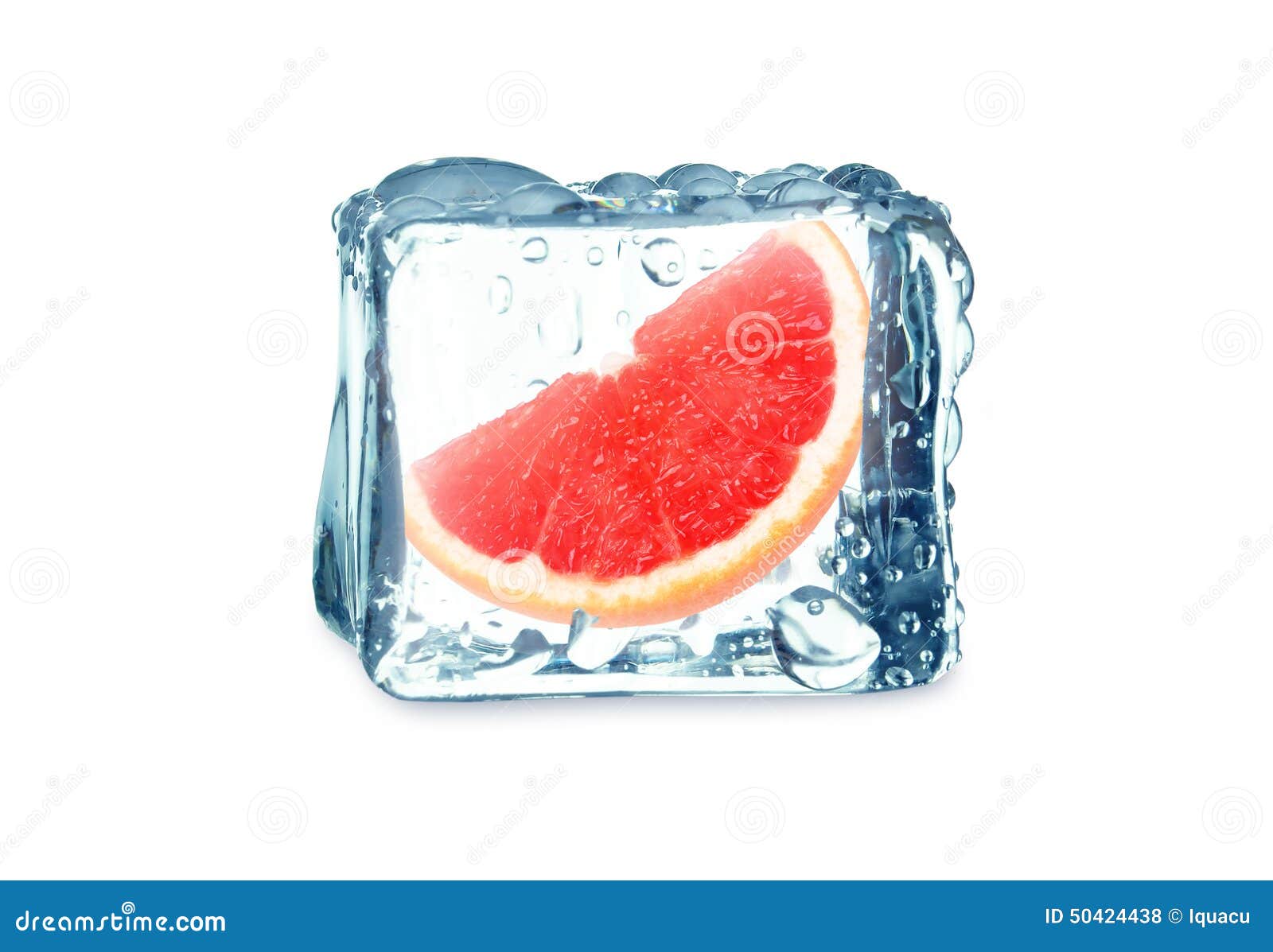 Grapefruit and ice cube stock photo. Image of object - 50424438
