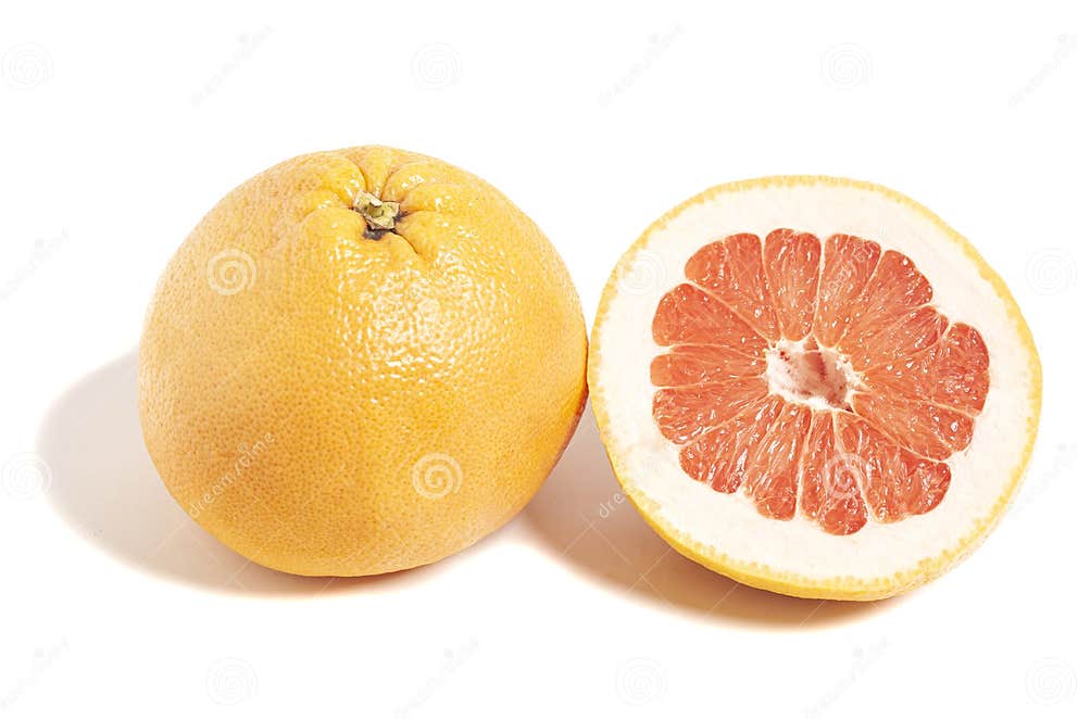 Grapefruit Isolated on White Background. Stock Image - Image of pattern ...