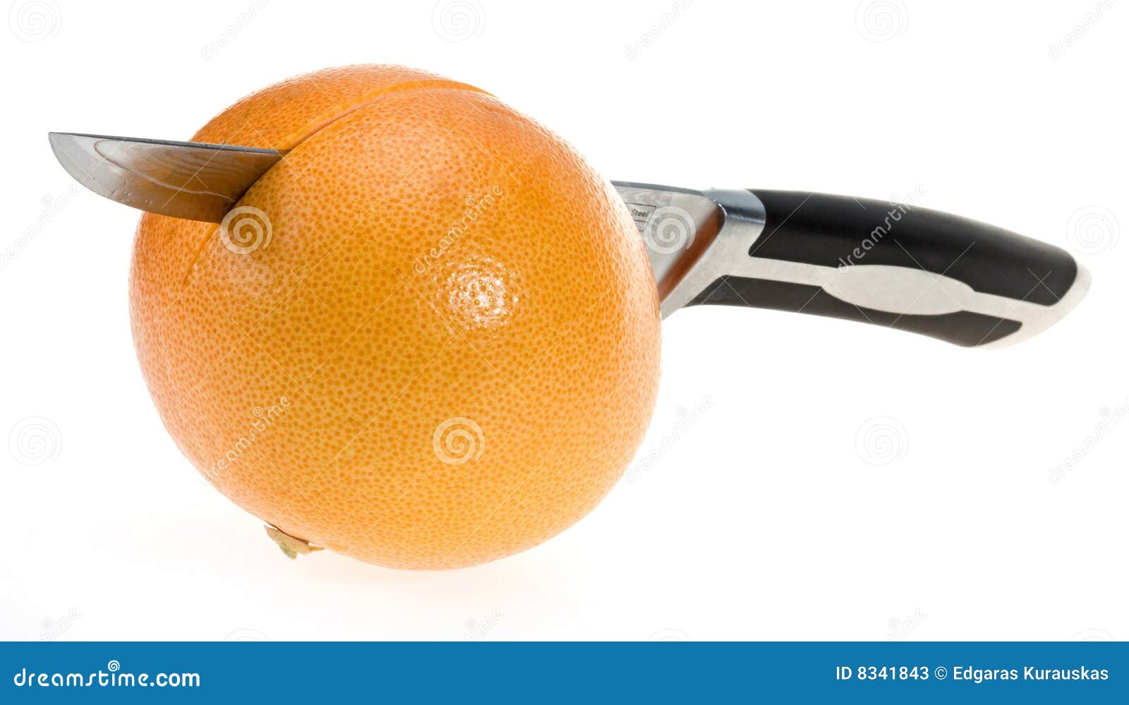 Grapefruit with knife stock image. Image of hold, isolated - 8341843