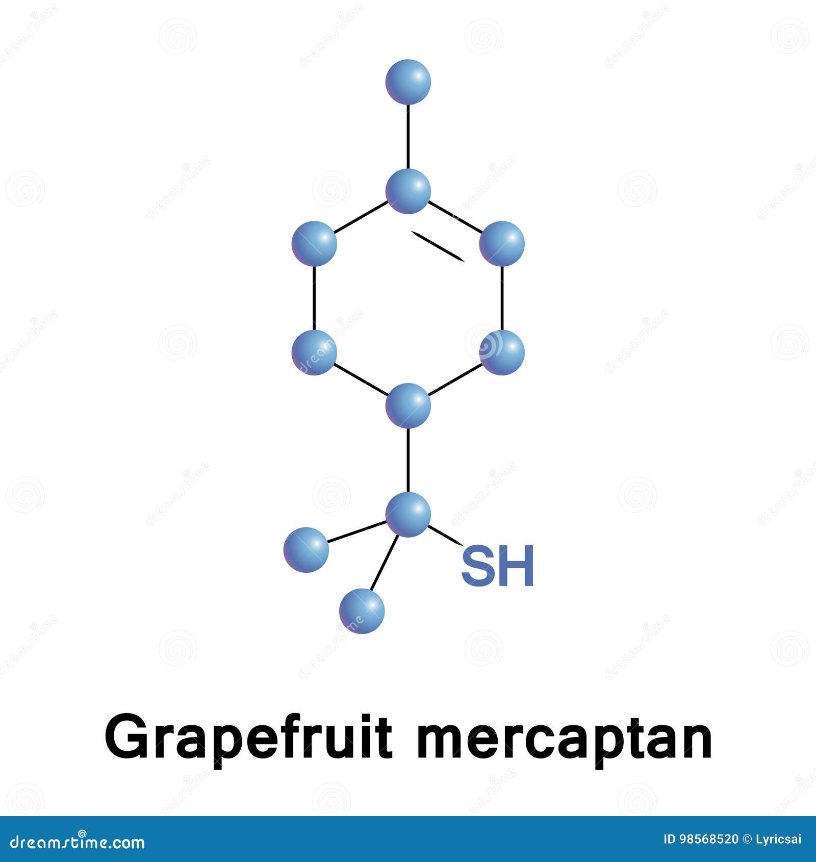 Grapefruit Mercaptan Monoterpenoid Stock Vector - Illustration of ...
