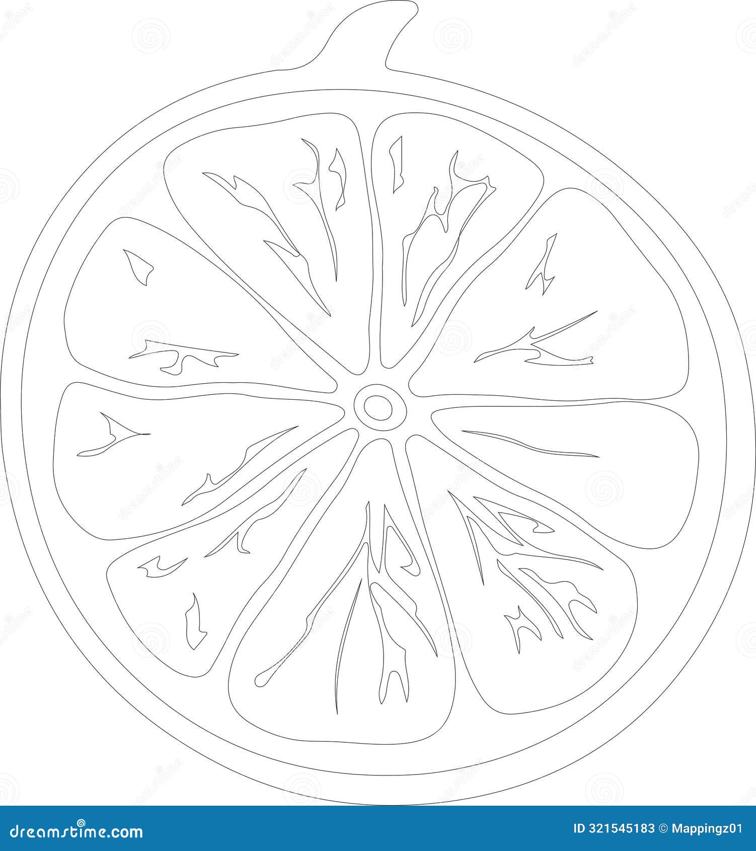 Grapefruit Outline Silhouette Generative Ai Stock Illustration ...