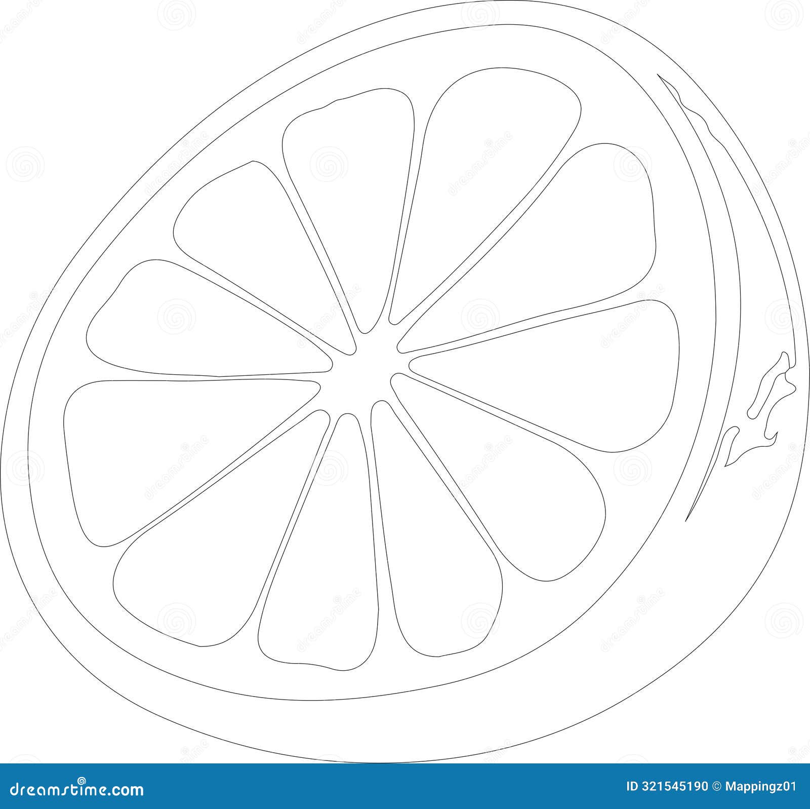 Grapefruit Outline Silhouette Generative Ai Stock Illustration ...
