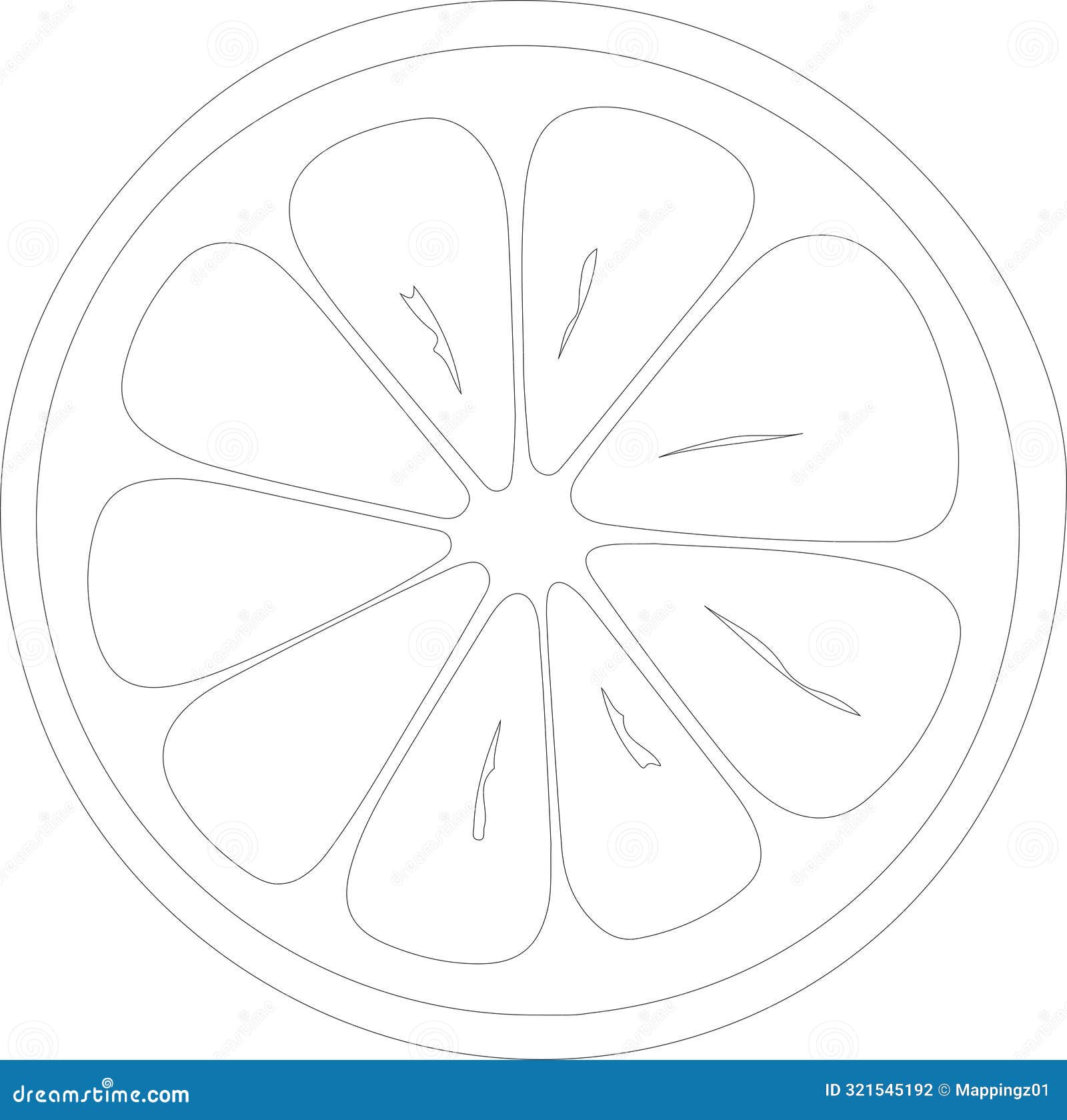 Grapefruit Outline Silhouette Generative Ai Stock Illustration ...