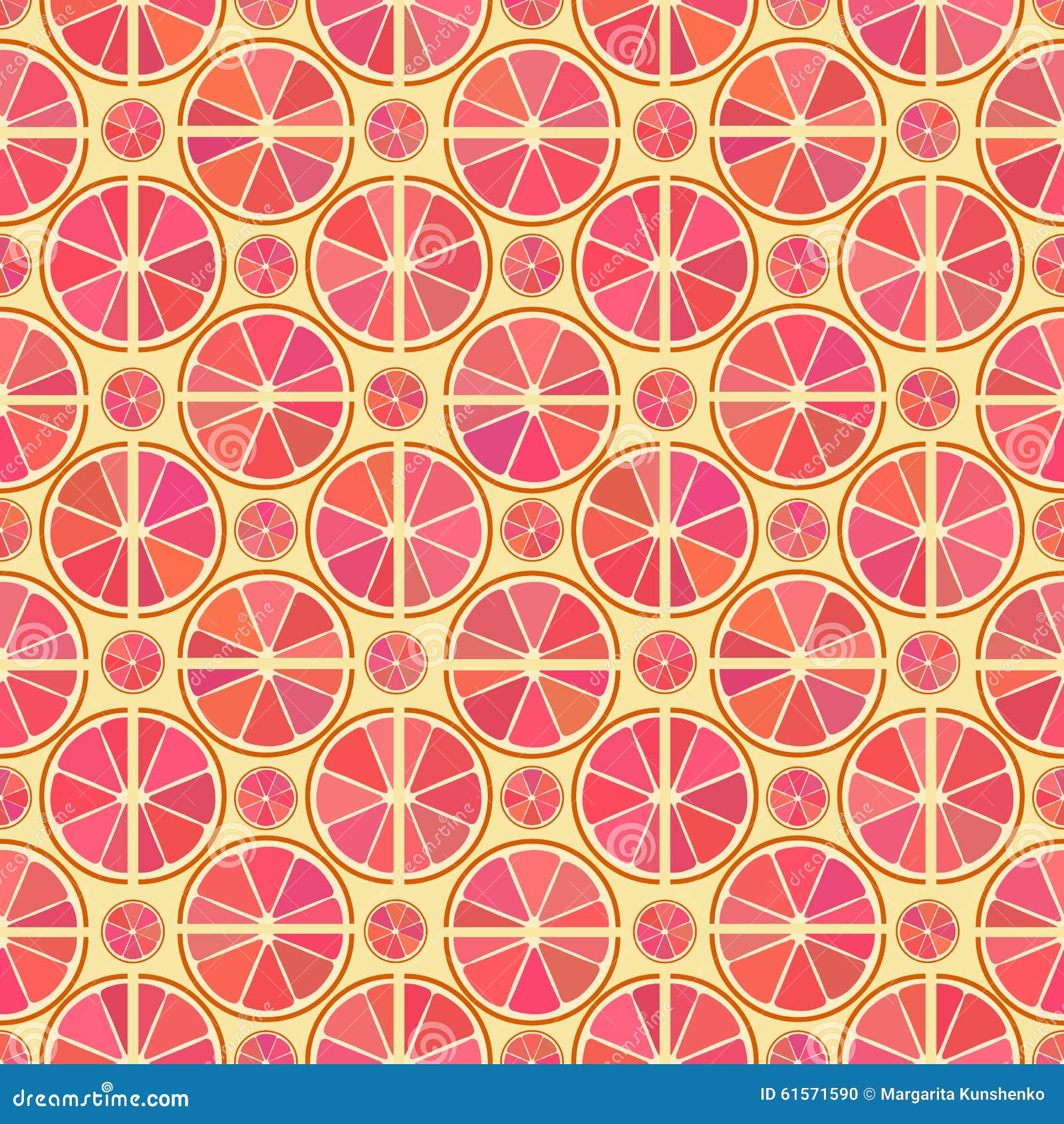Grapefruit pattern stock vector. Illustration of fresh - 61571590