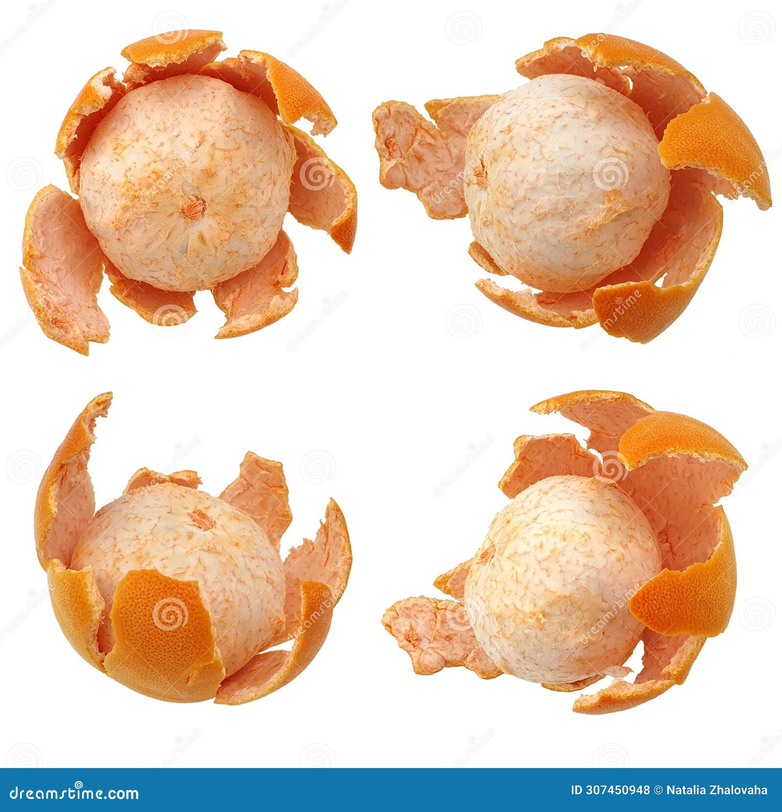 Grapefruit Peeled with Uneven Skin Edges Stock Photo - Image of ...