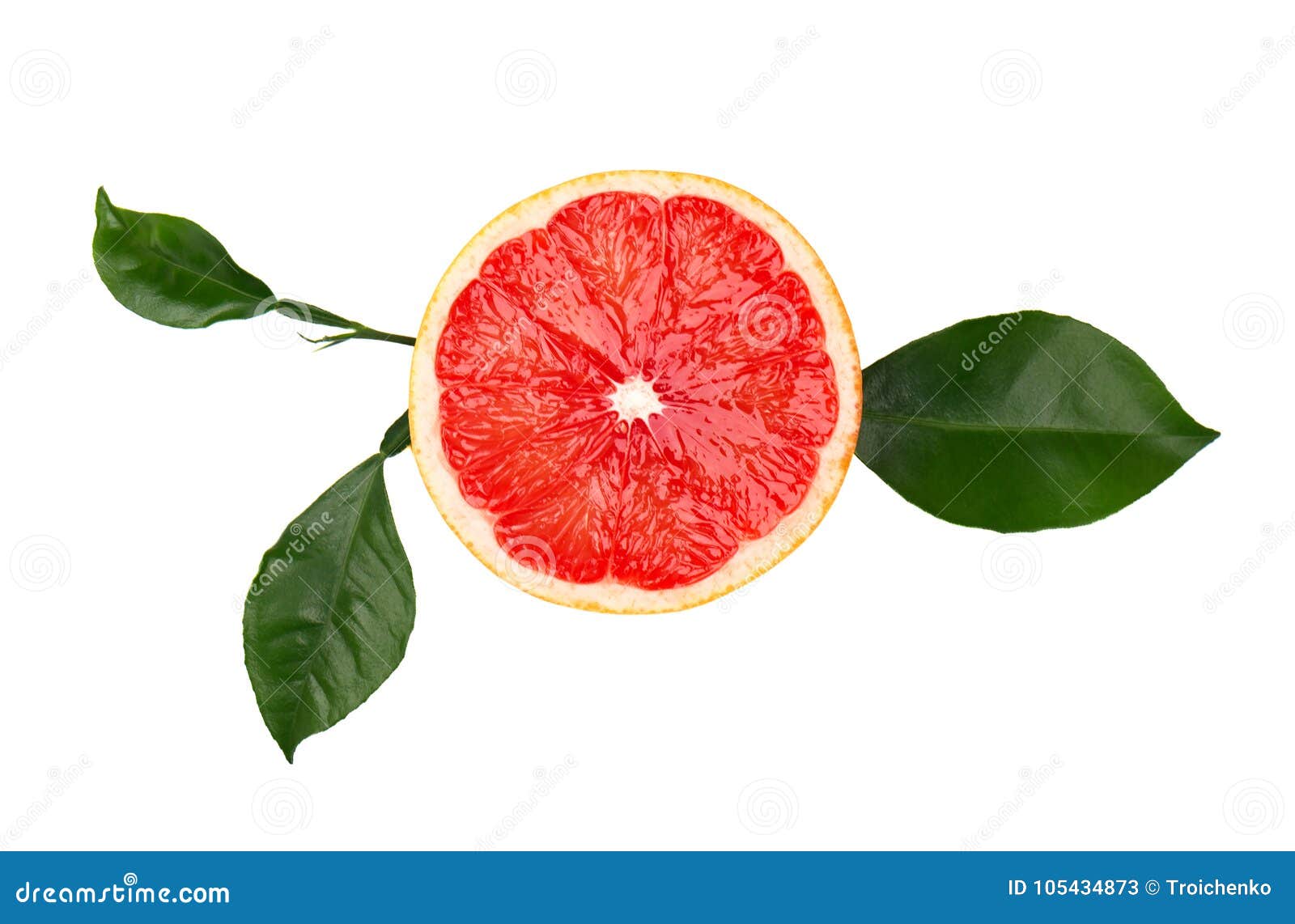 Grapefruit Piece Isolated on White Background. Fresh Fruit. with ...