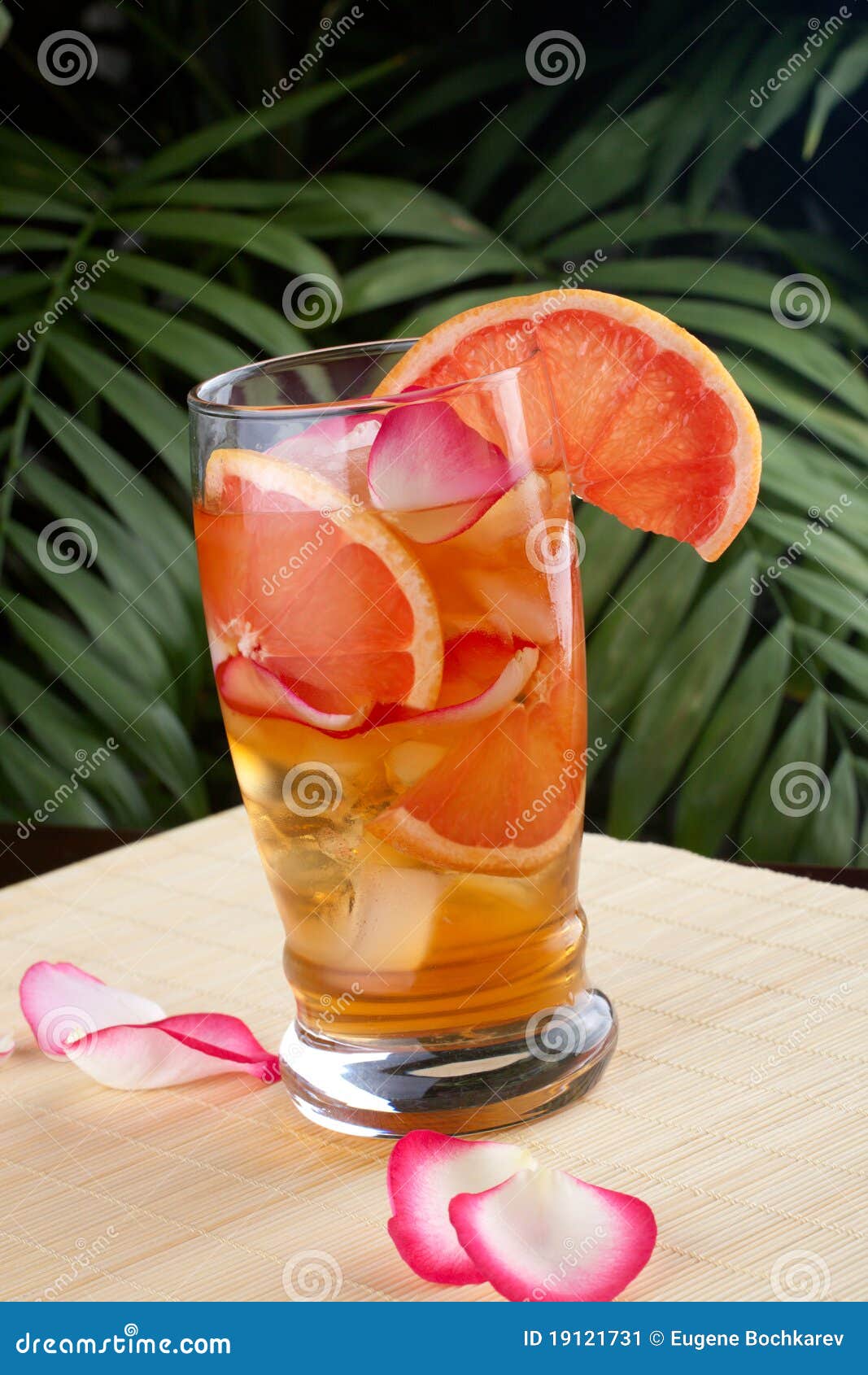 Grapefruit - Rose Iced Tea stock image. Image of cold - 19121731