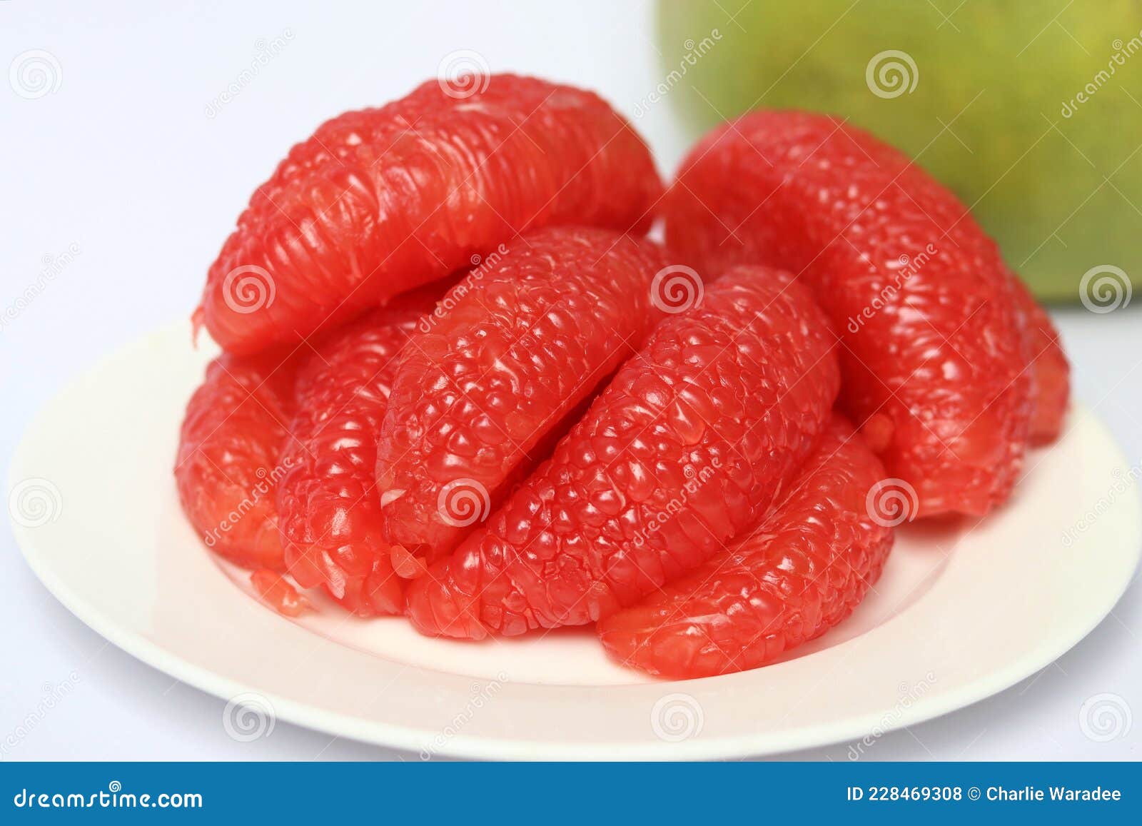 Grapefruit Ruby of Siam or Fresh Red Pomelo on White Background, Stock ...