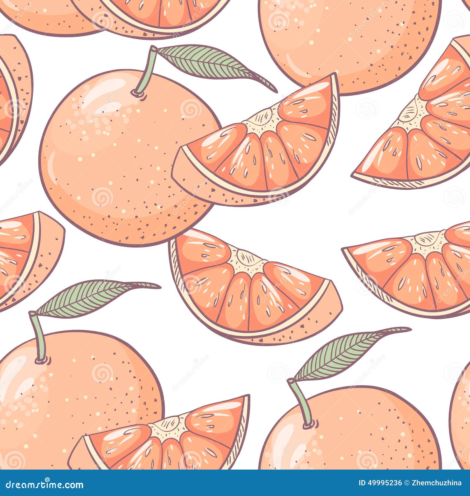 Grapefruit Seamless Pattern Stock Vector - Illustration of decorative ...