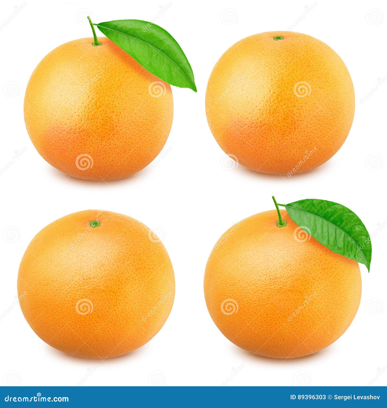 Grapefruit Set Isolated on White Background Stock Image - Image of ...