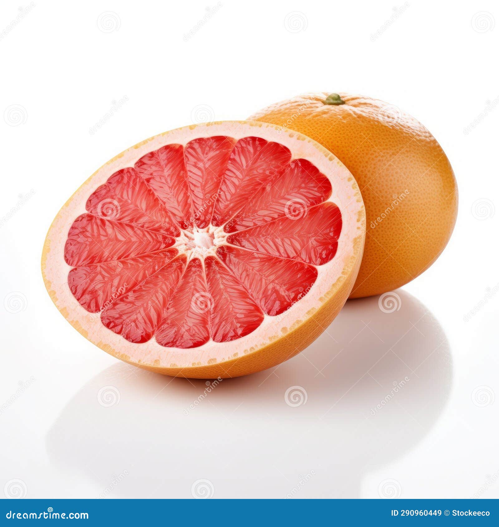 Grapefruit Slice Product Photography on White Background Stock ...