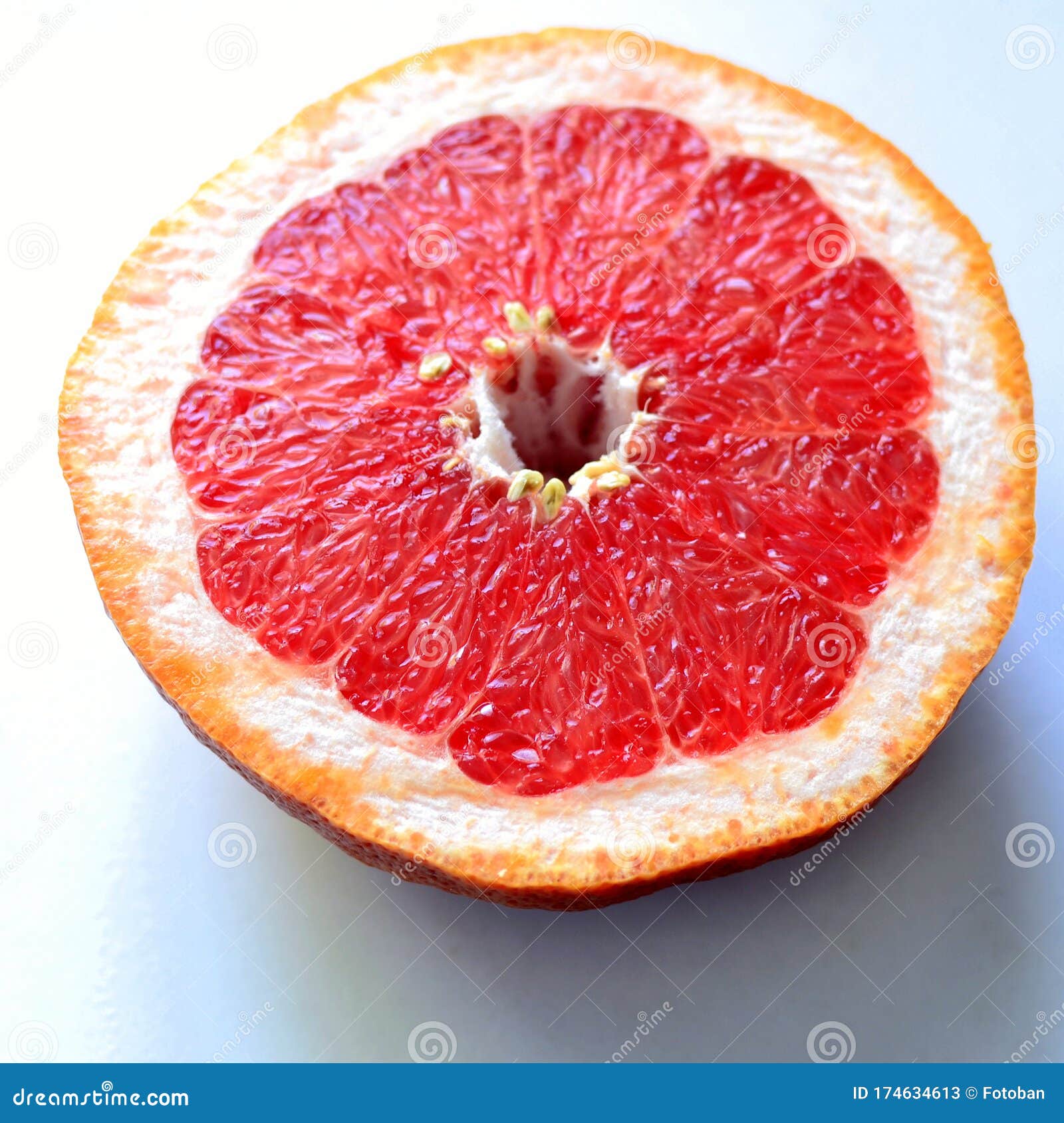 Grapefruit Sliced Half Inside Fruit Stock Image - Image of fresh ...