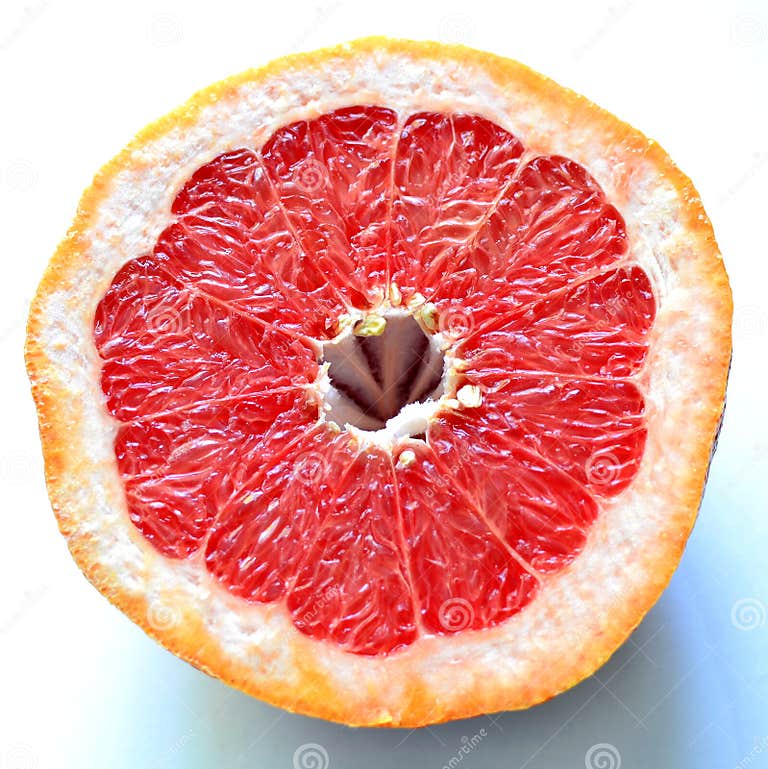 Grapefruit Sliced Half Inside Fruit Stock Photo - Image of detail ...