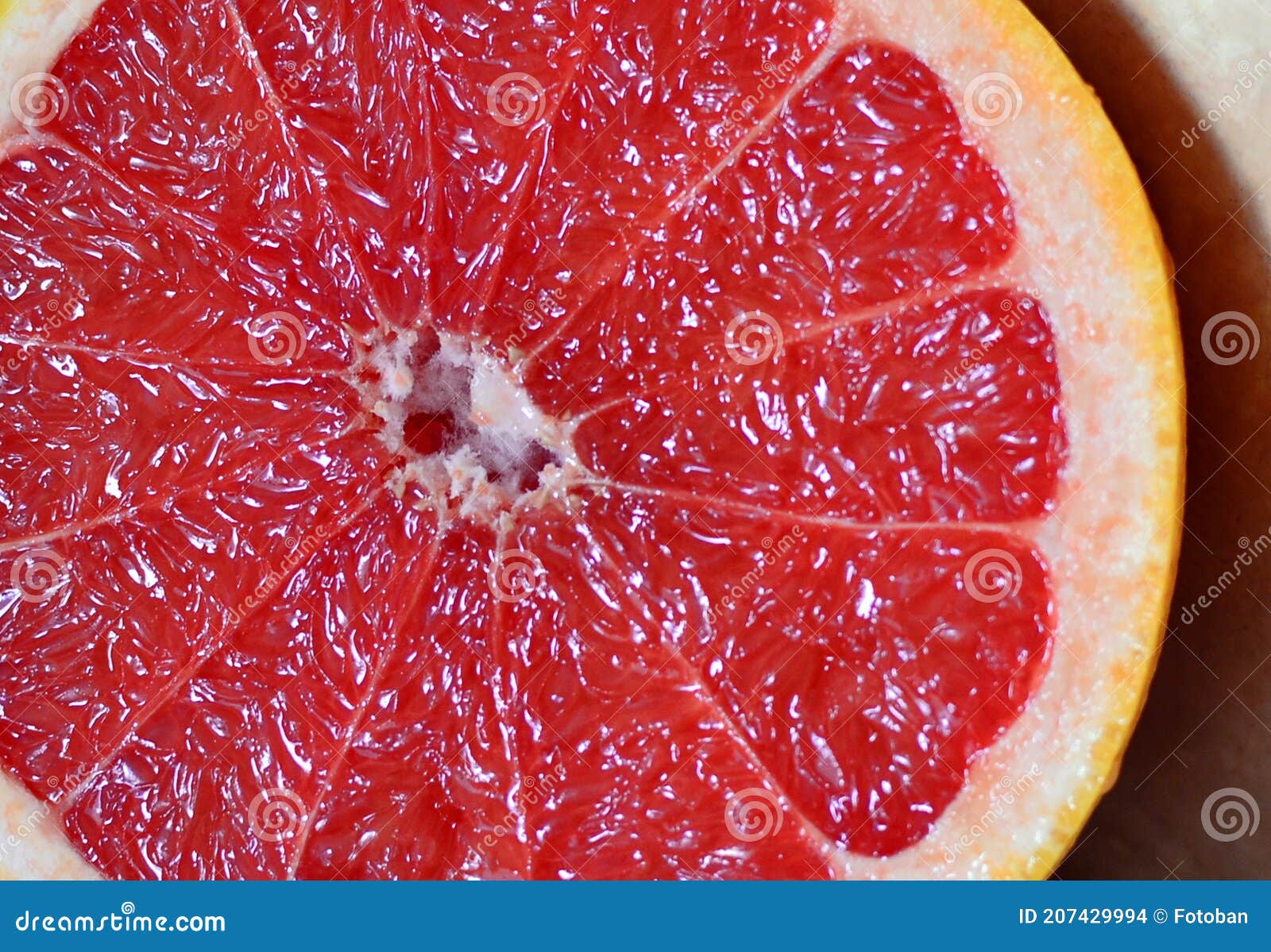 Grapefruit Sliced Half Inside Fruit Stock Photo - Image of health, view ...