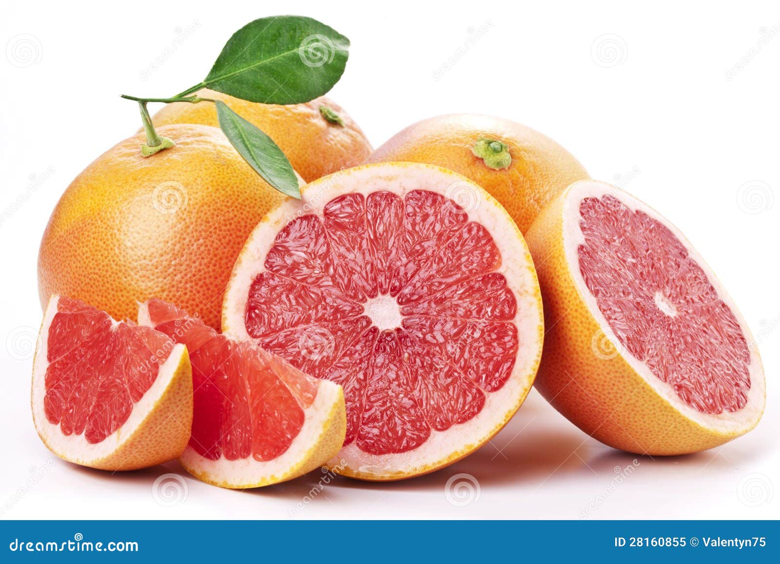 Grapefruit with slices. stock image. Image of white, citrus - 28160855