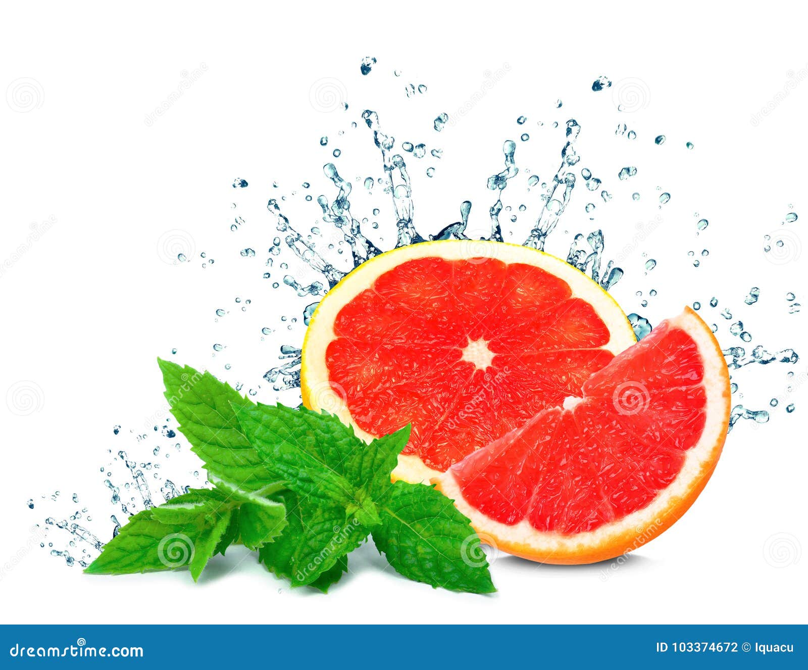 Grapefruit Splash and Water Stock Photo - Image of juice, splash: 103374672