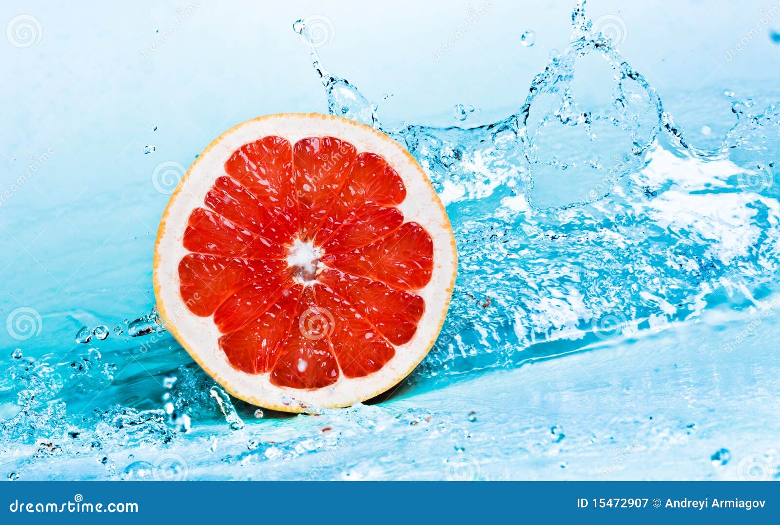 Grapefruit and water stock image. Image of fruit, sweet - 15472907
