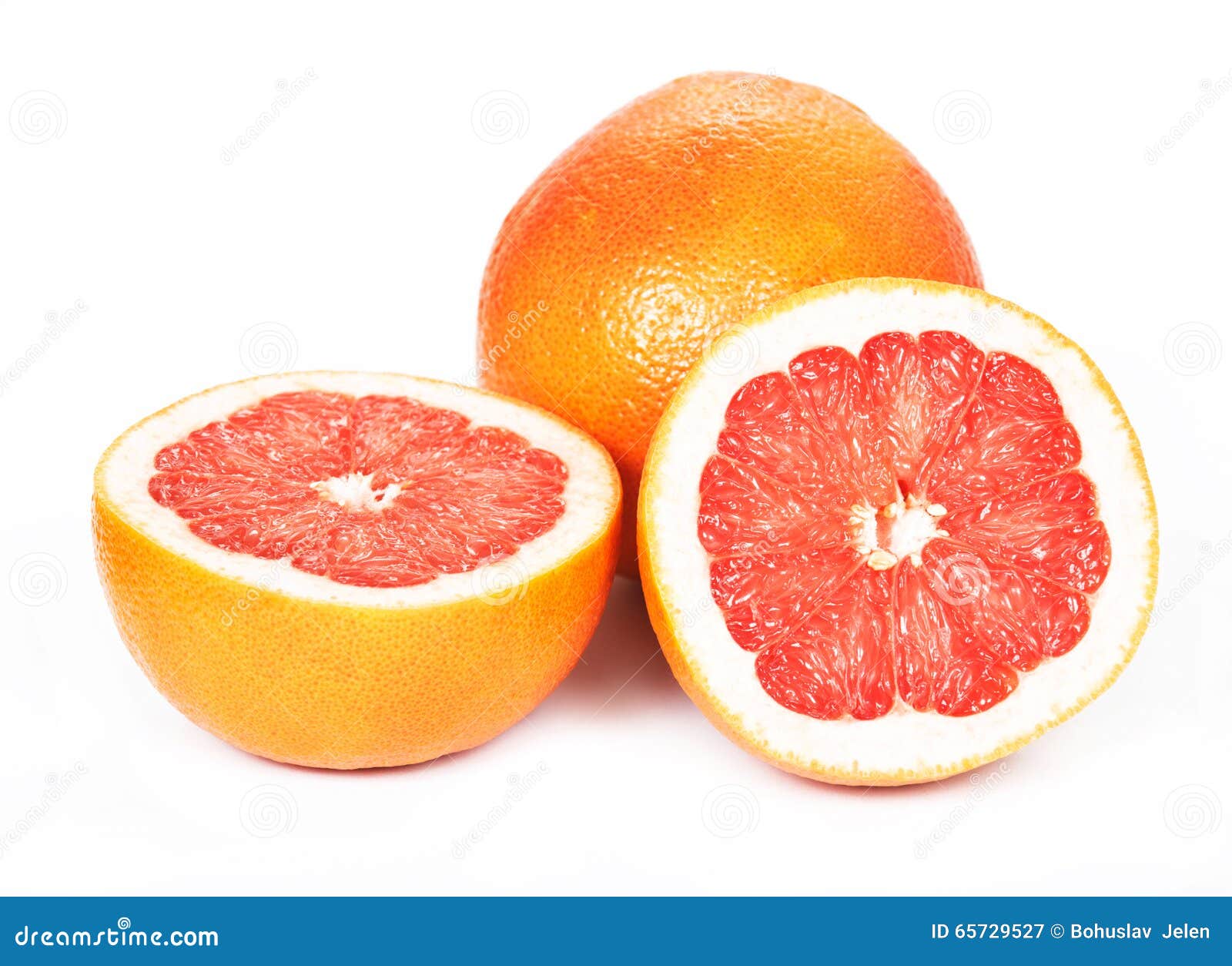 Grapefruit, White Background Stock Image - Image of yellow, tropical ...