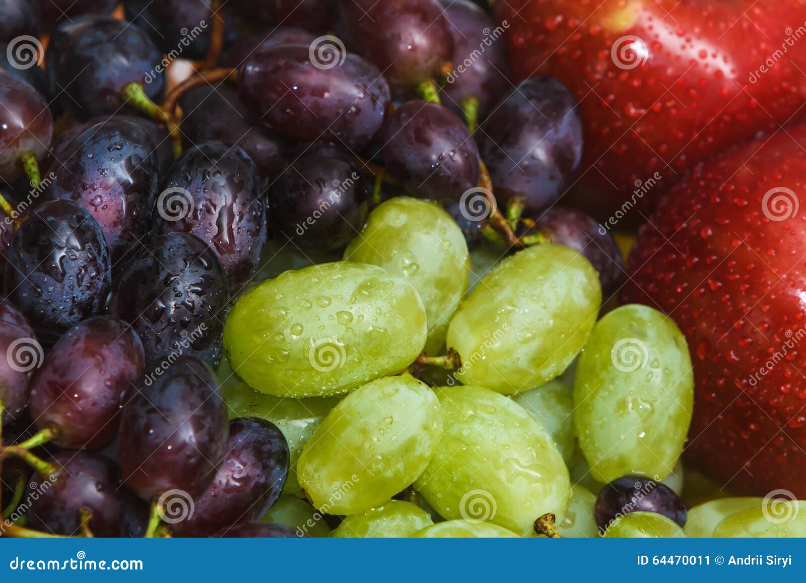 Grapes and Apples of Different Varieties Stock Image - Image of grapes ...