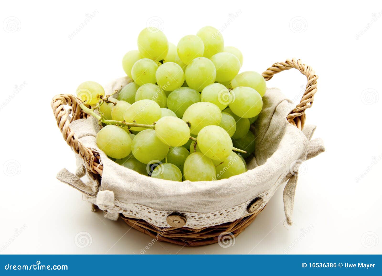Grapes in the basket stock photo. Image of eating, grapes - 16536386