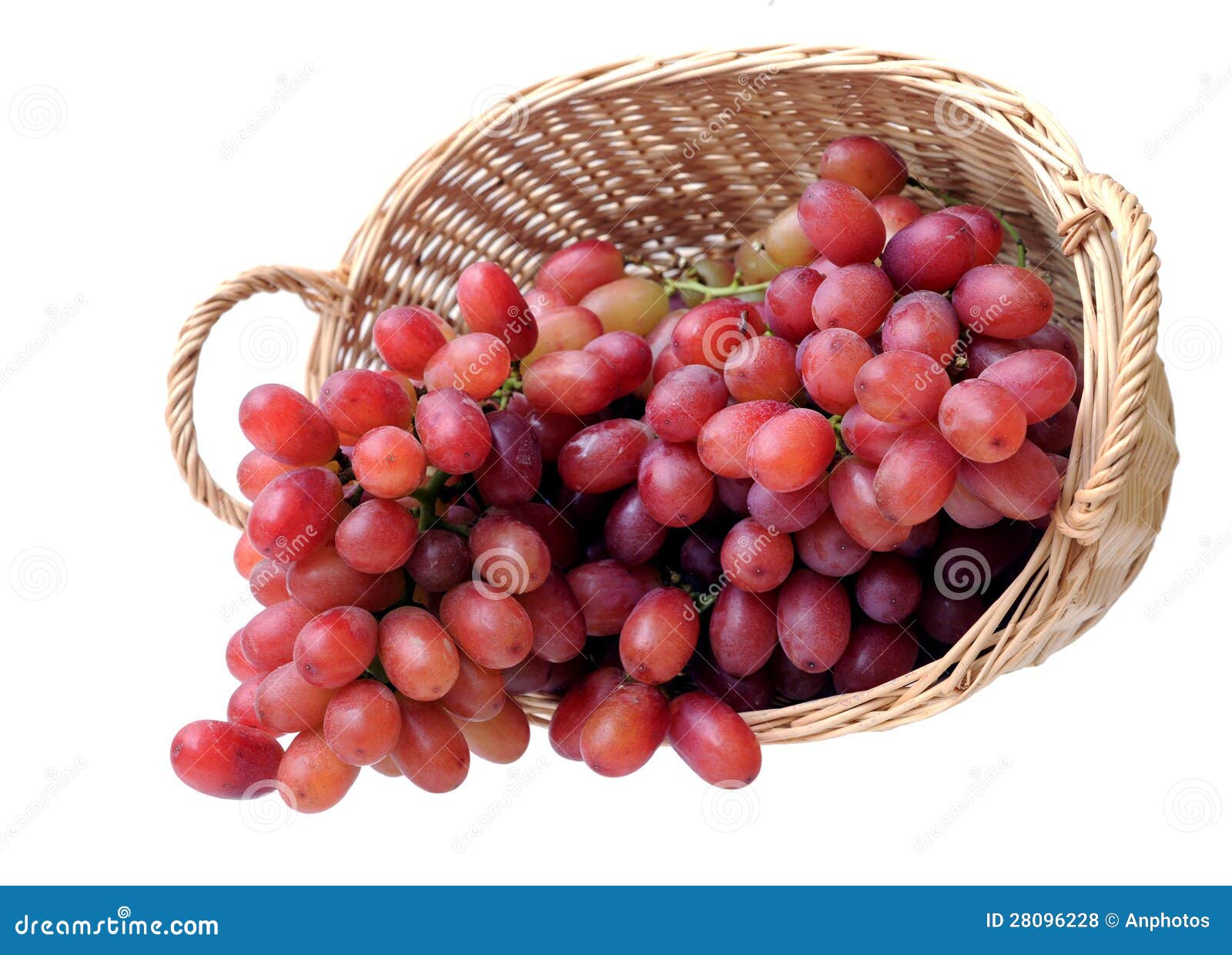 Grapes in basket stock photo. Image of isolate, market - 28096228