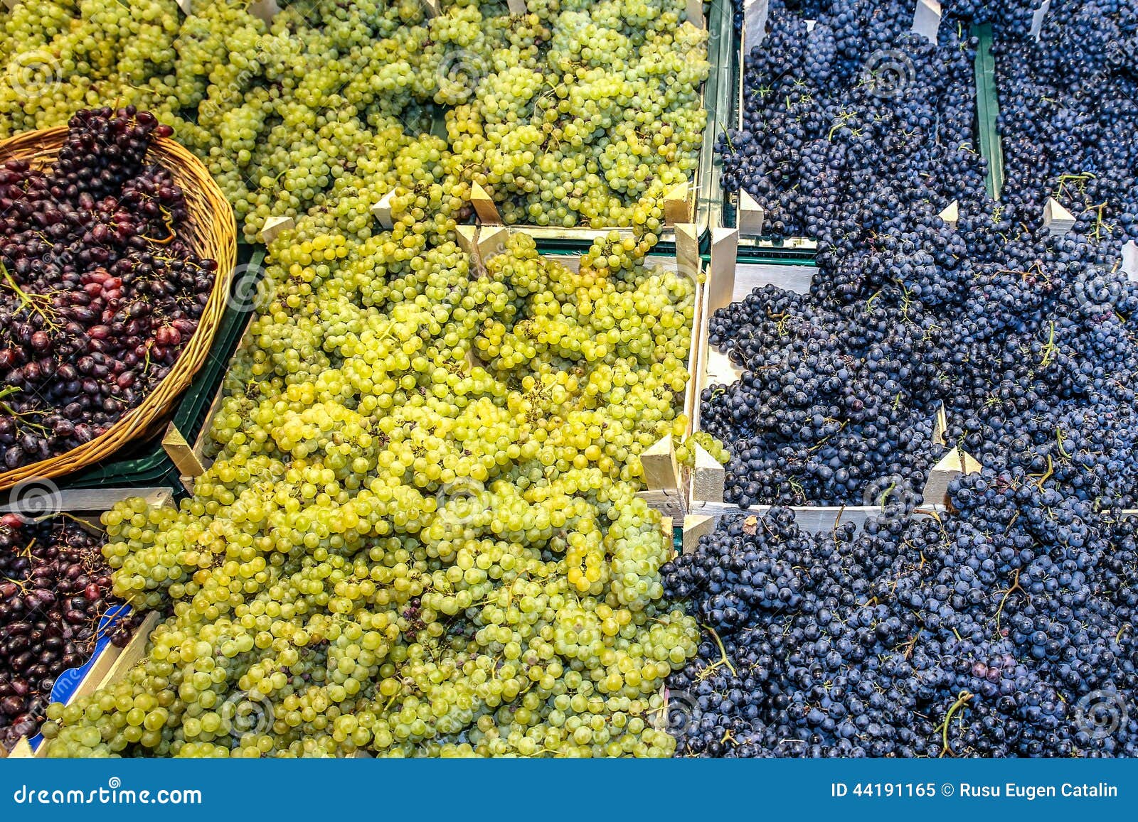 Grapes and basket stock image. Image of sale, storebasket - 44191165