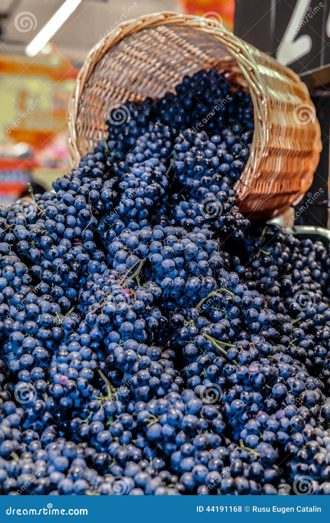 Grapes and basket stock photo. Image of grapes, colored - 44191168
