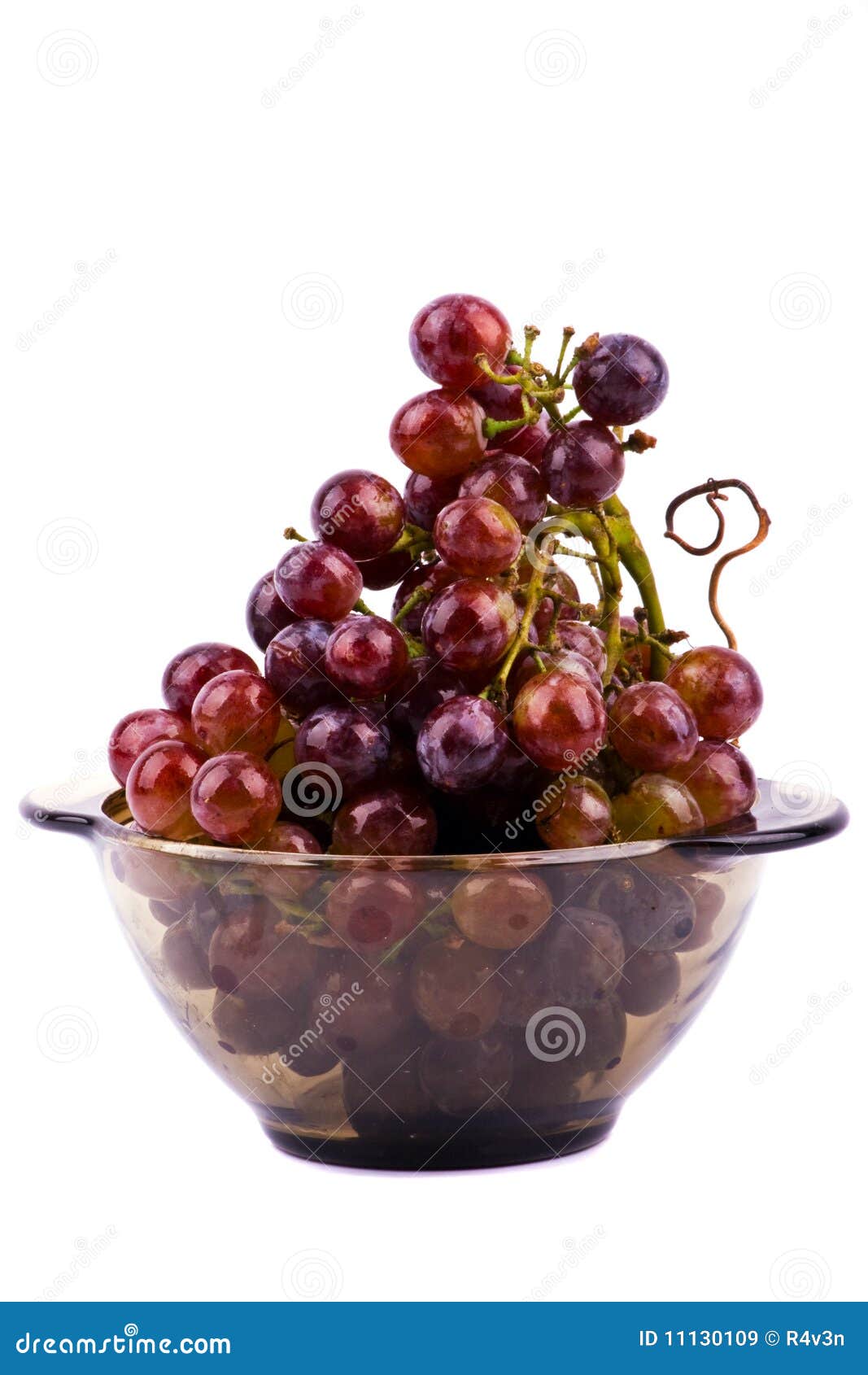 Grapes in Bowl Isolated on White Stock Image - Image of ellipse ...