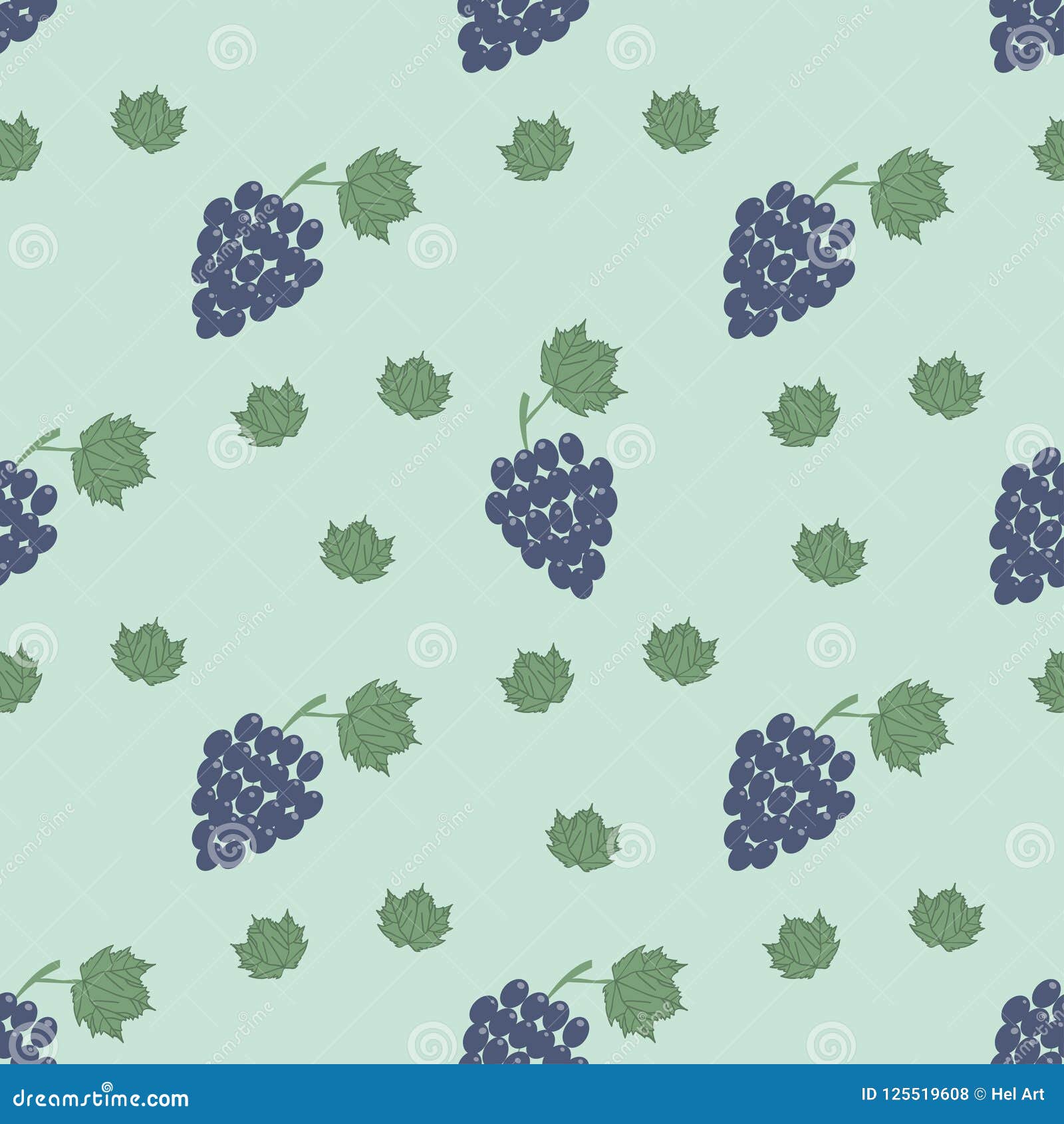 Grapes branch pattern stock vector. Illustration of harvest - 125519608