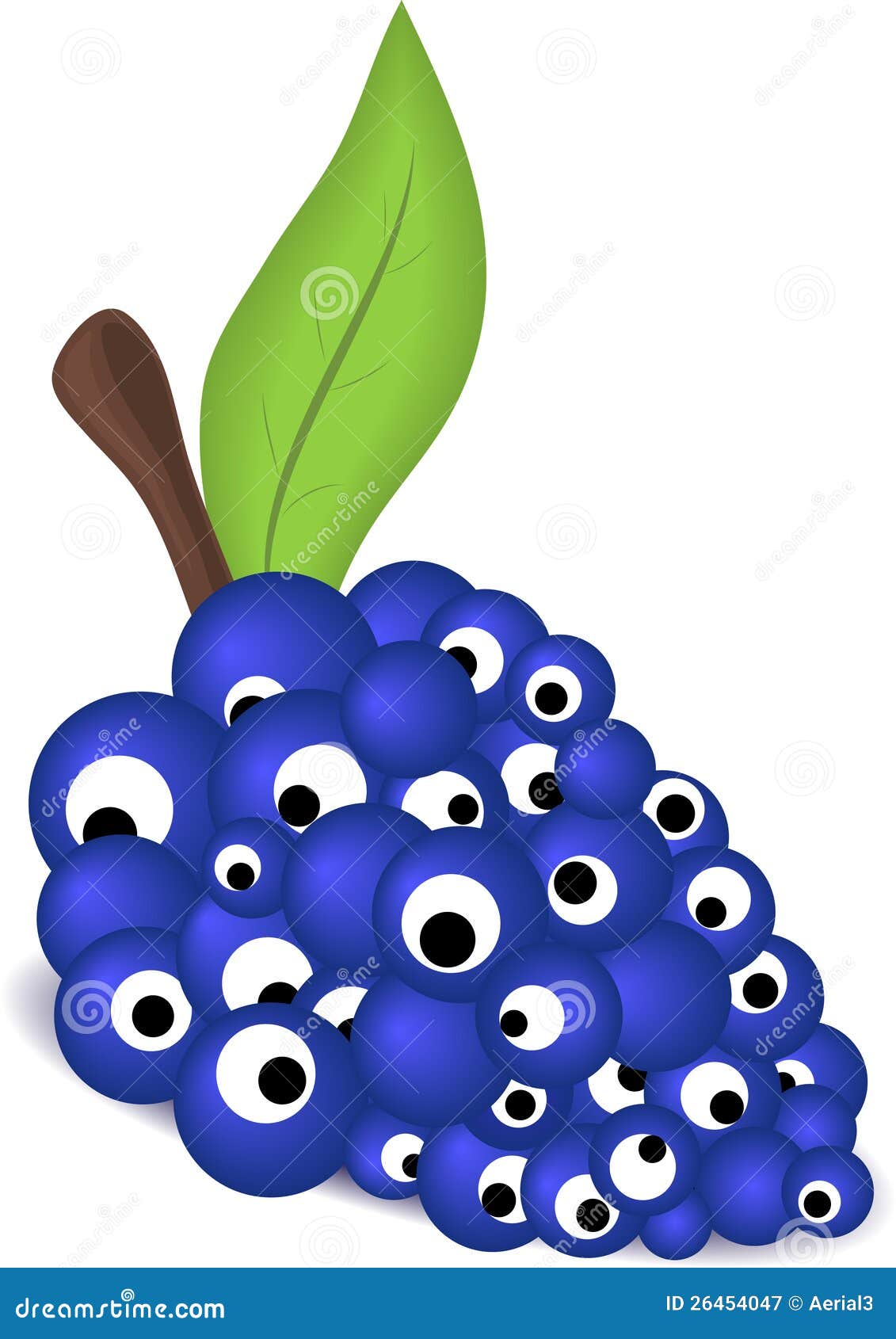 Grapes brush with eyes stock vector. Illustration of juicy - 26454047