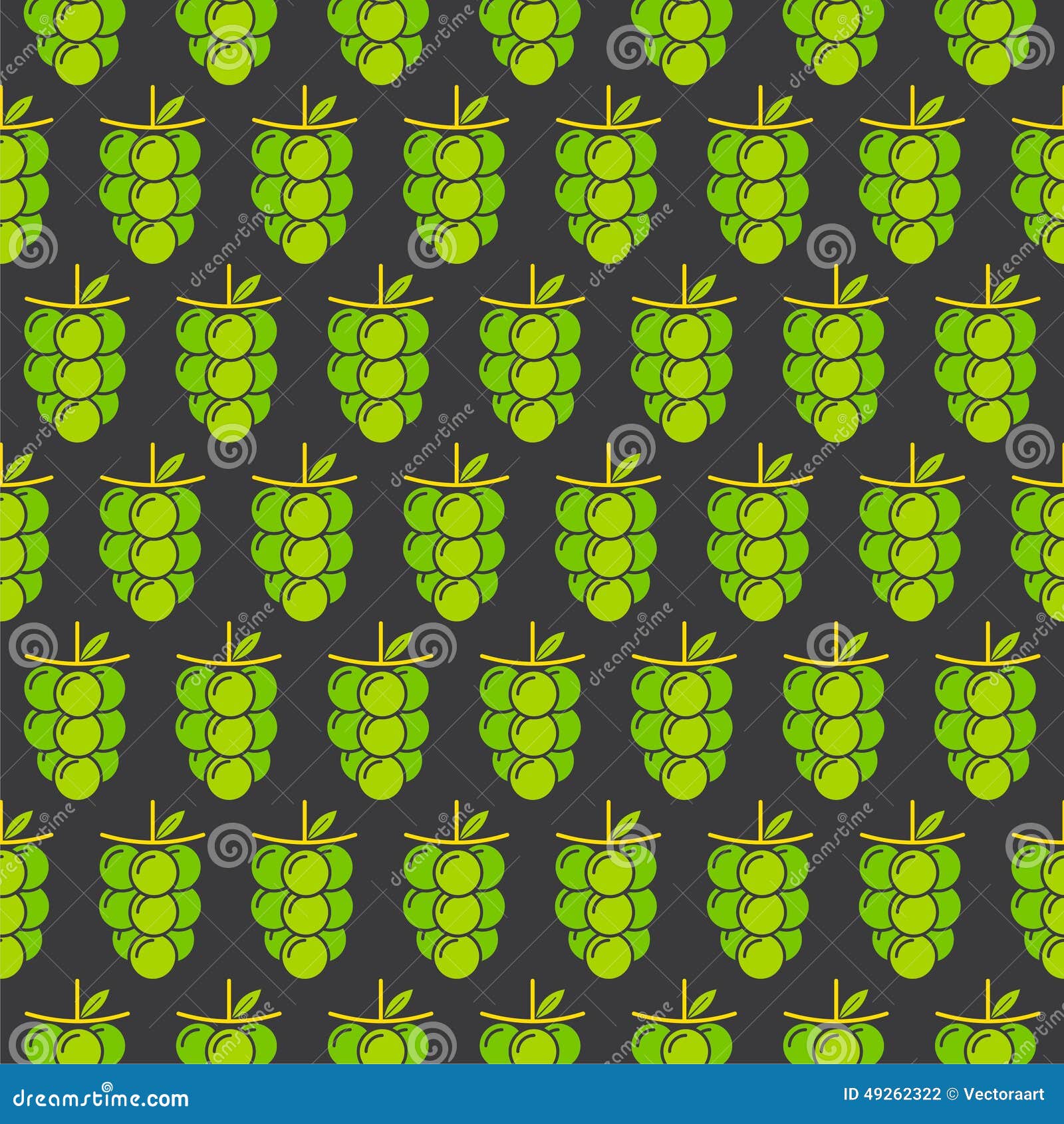 Grapes Bunch Pattern Background Design Stock Vector - Illustration of ...
