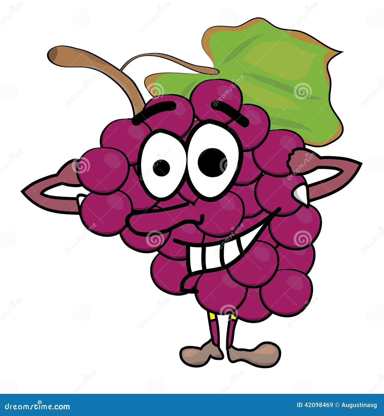 Grapes cartoon character stock illustration. Illustration of character ...
