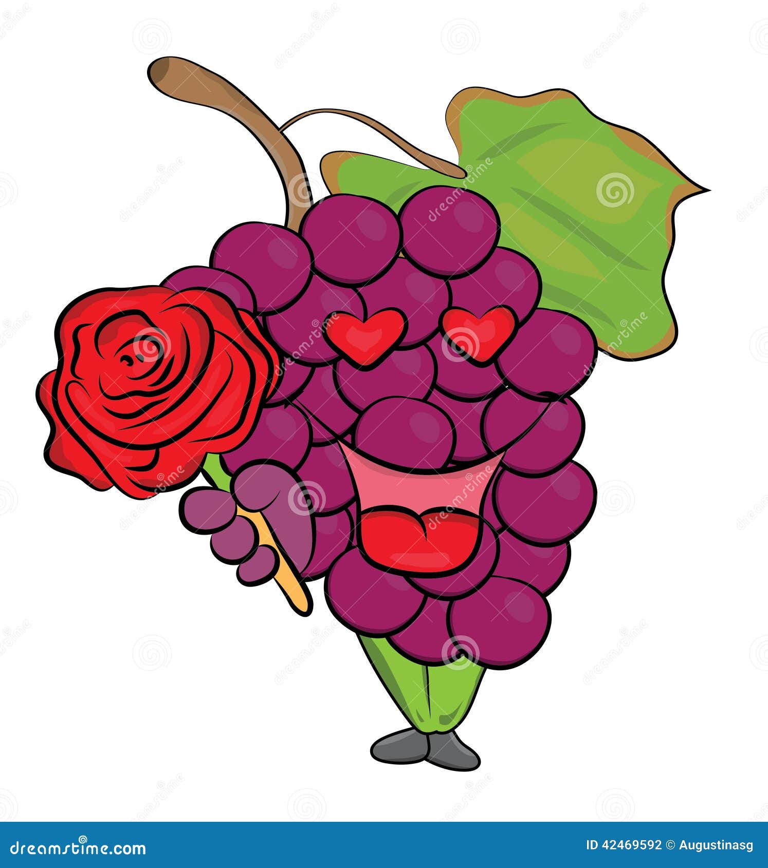 Grapes cartoon character stock illustration. Illustration of cartoon ...