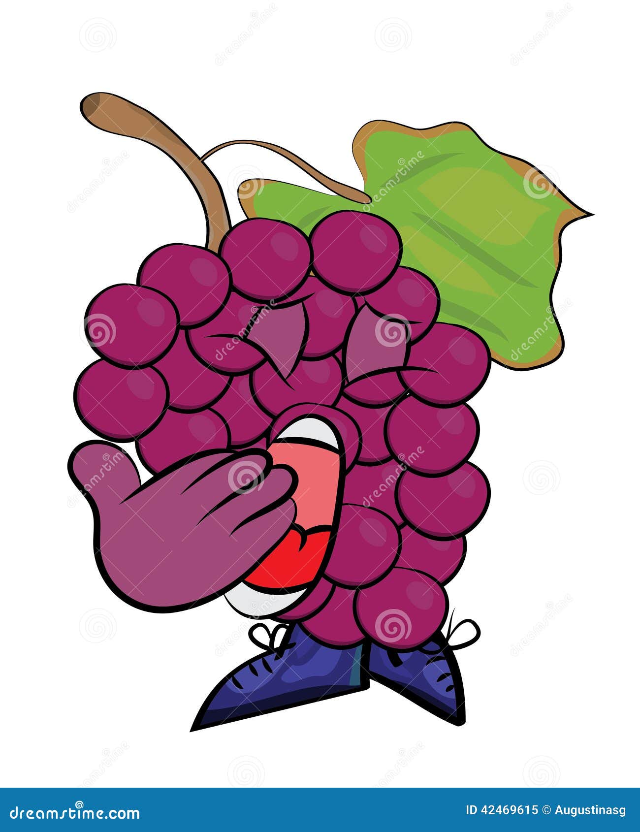 Grapes Cartoon Character Stock Illustration - Image: 42469615