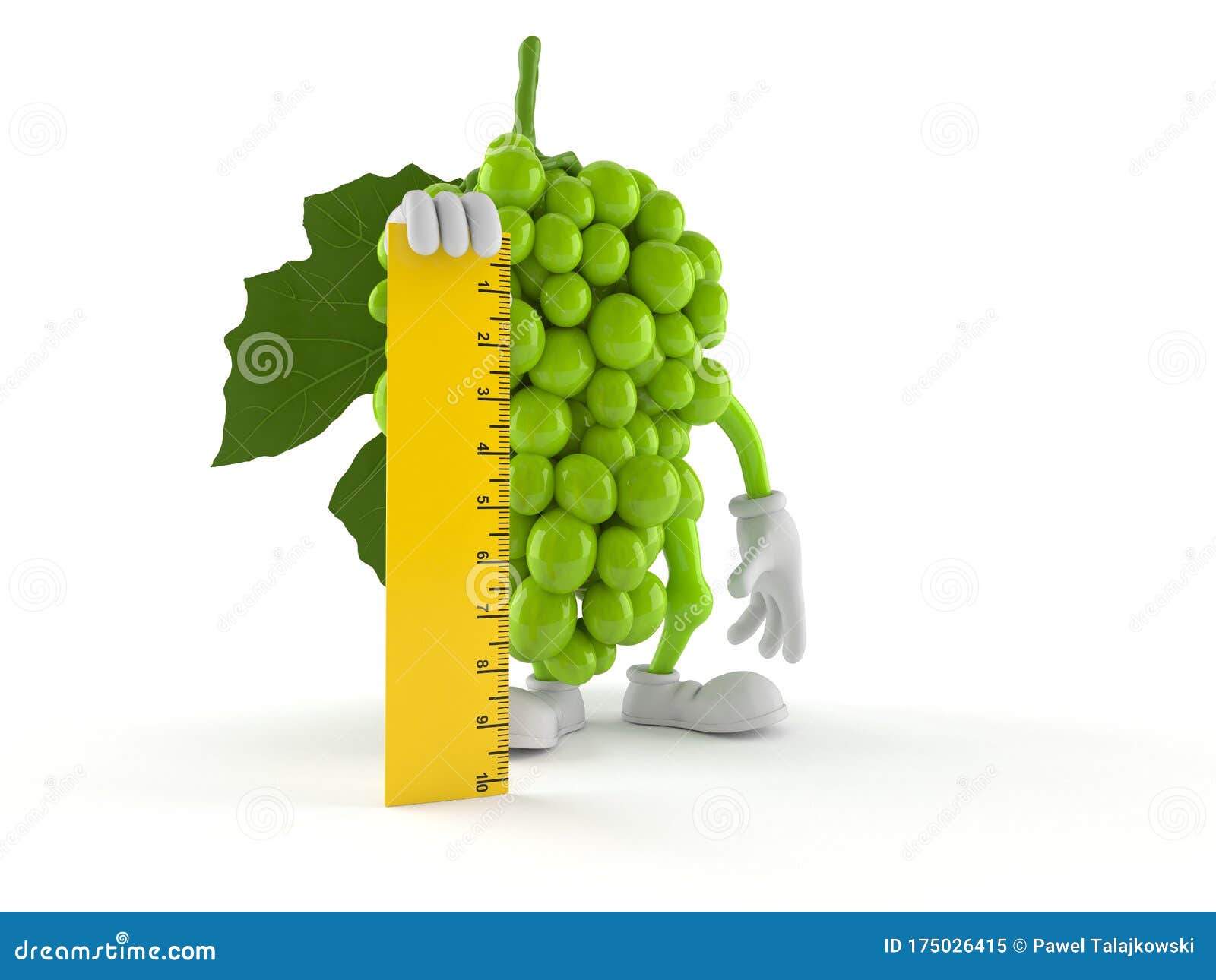 Grapes Character Holding Ruler Stock Illustration - Illustration of ...
