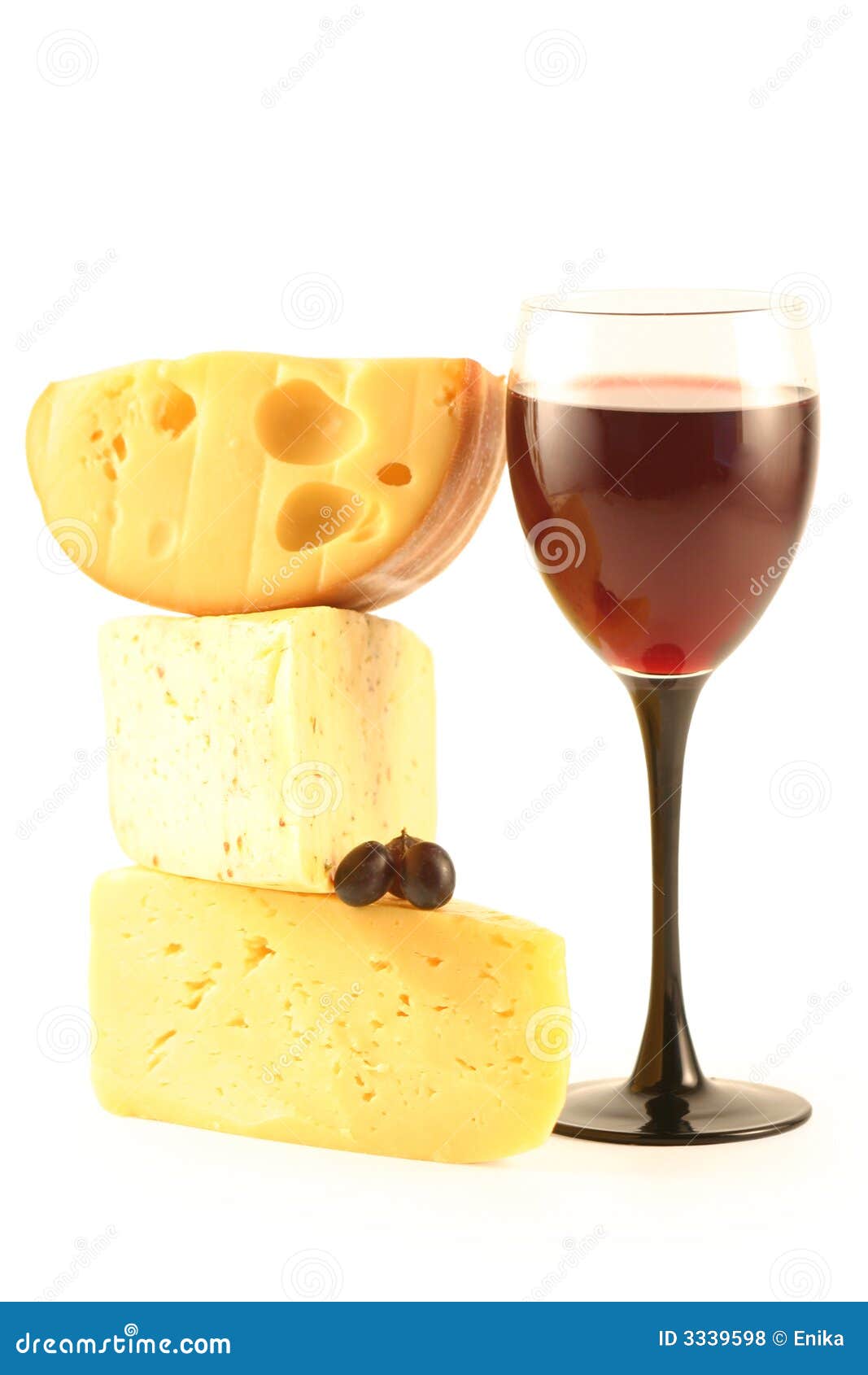 Grapes, cheese and a glass stock photo. Image of wine - 3339598