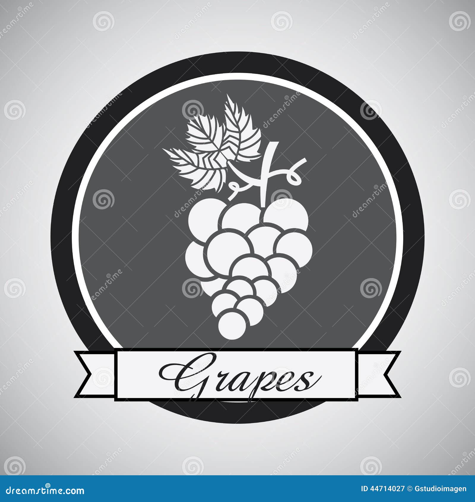 Grapes design stock vector. Illustration of design, leafs - 44714027