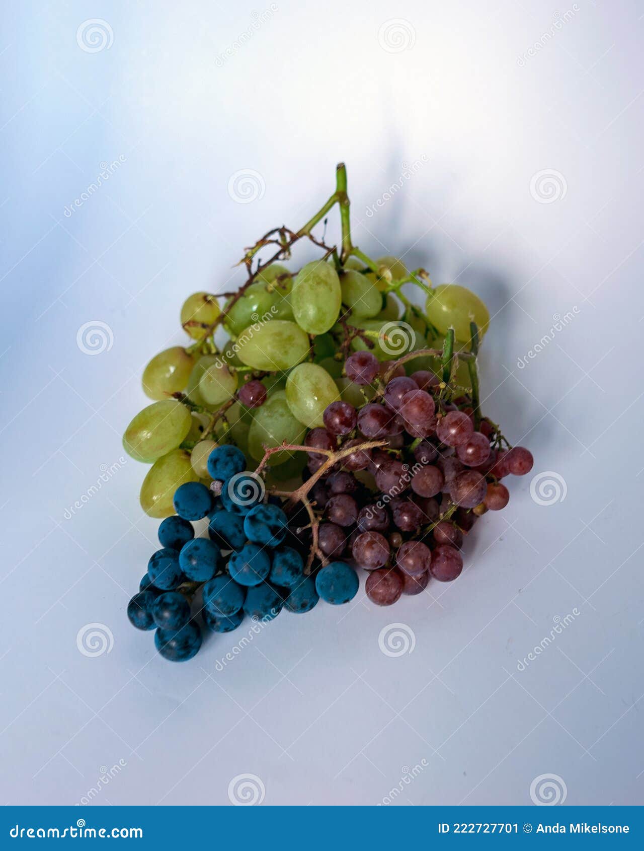 Grapes of Different Shapes and Colors on the Table, Grape Tasting and ...